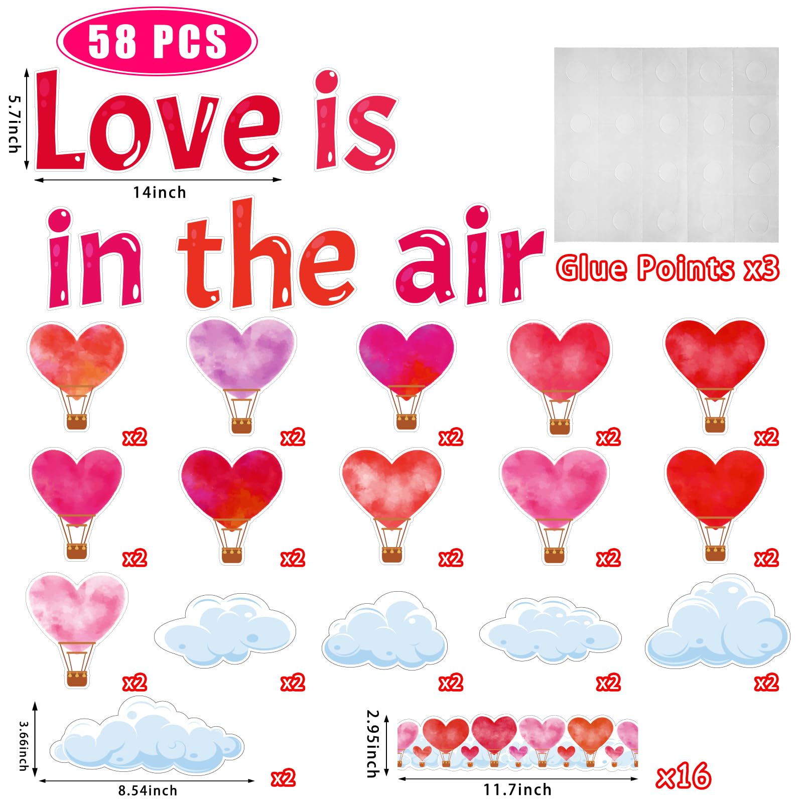 Snapklik.com : Kepeel Valentines Day Decorations: Heart Hot Air ...
