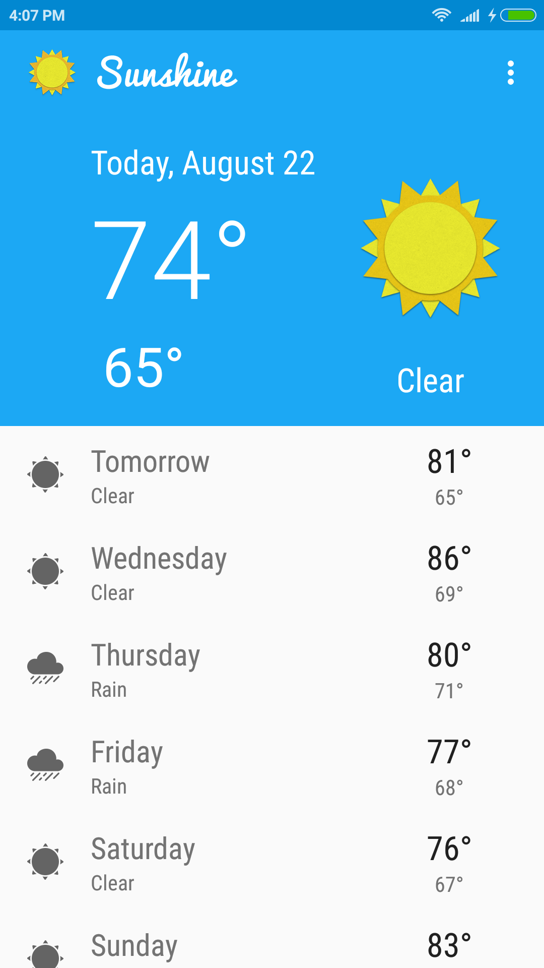 Sunshine - App on Amazon Appstore