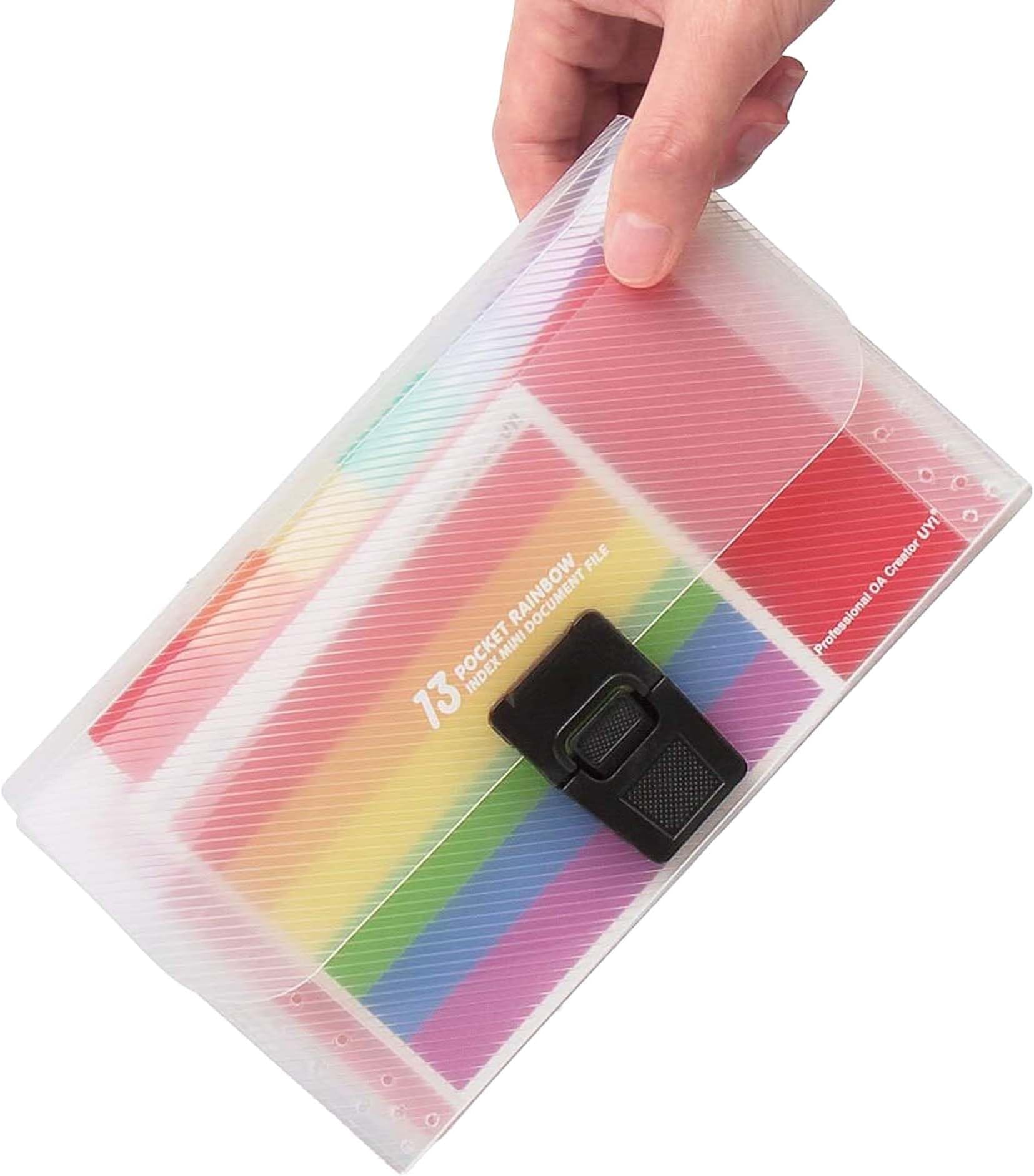 Receipt Organiser 13 Pockets Rainbow Flash Card Holder Pockets ...
