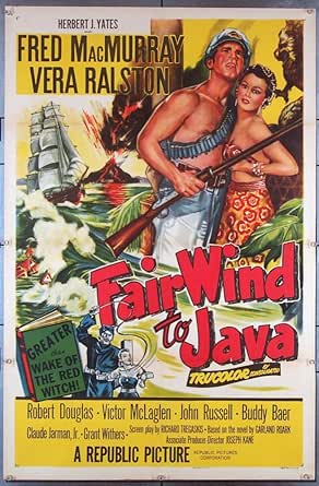 Fair Wind To Java (1953) Original Movie Poster 27X41 FOLDED VERY FINE ...