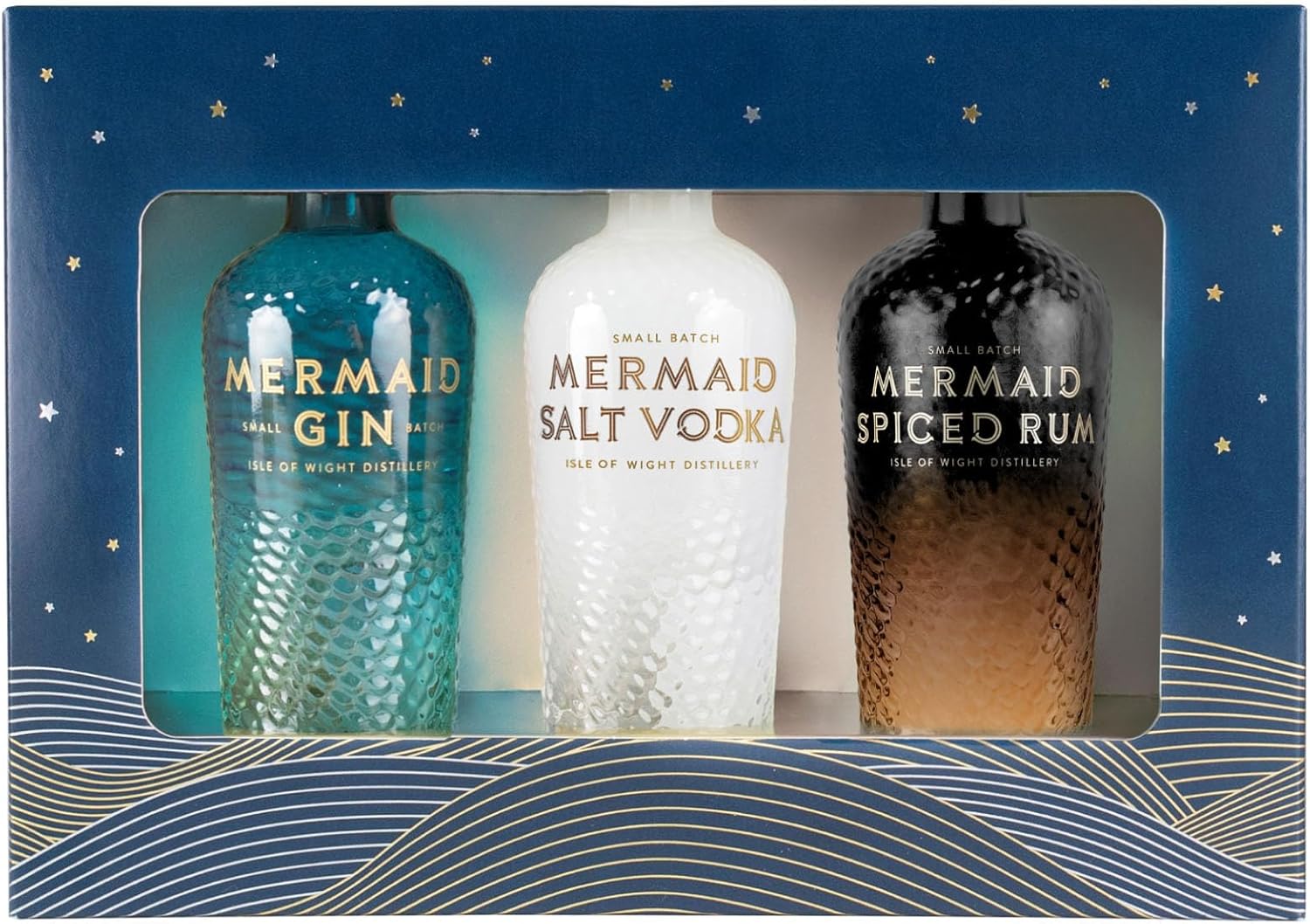Mermaid Miniature Gift Set - Mermaid Gin, Salt Vodka & Spiced Rum (3 x ...