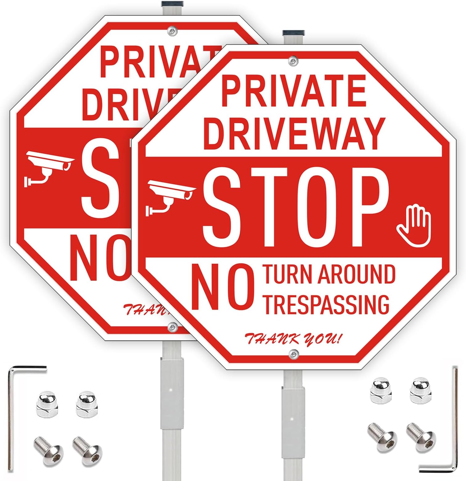 Amazon.com: Stop Sign, Do Not Enter Private Driveway Sign, 12" x 12 ...