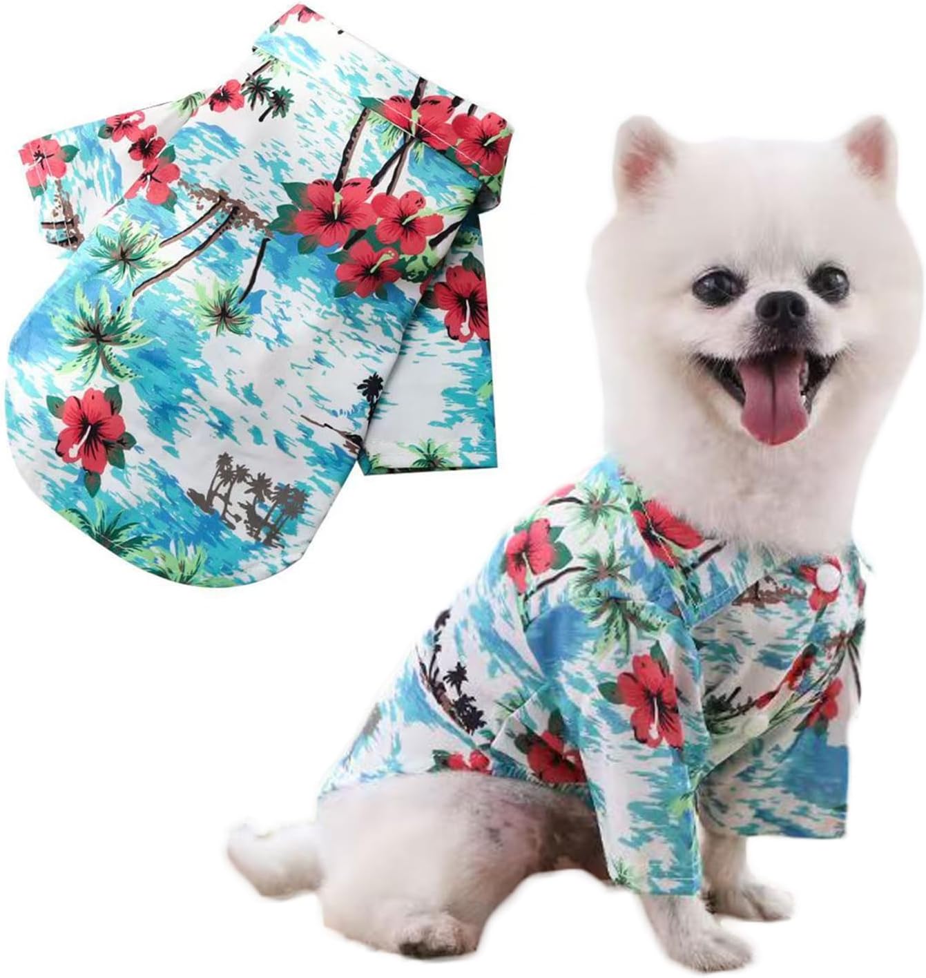 Amazon.com : Hawaiian Shirt for Small Dogs & Cats - Lightweight ...