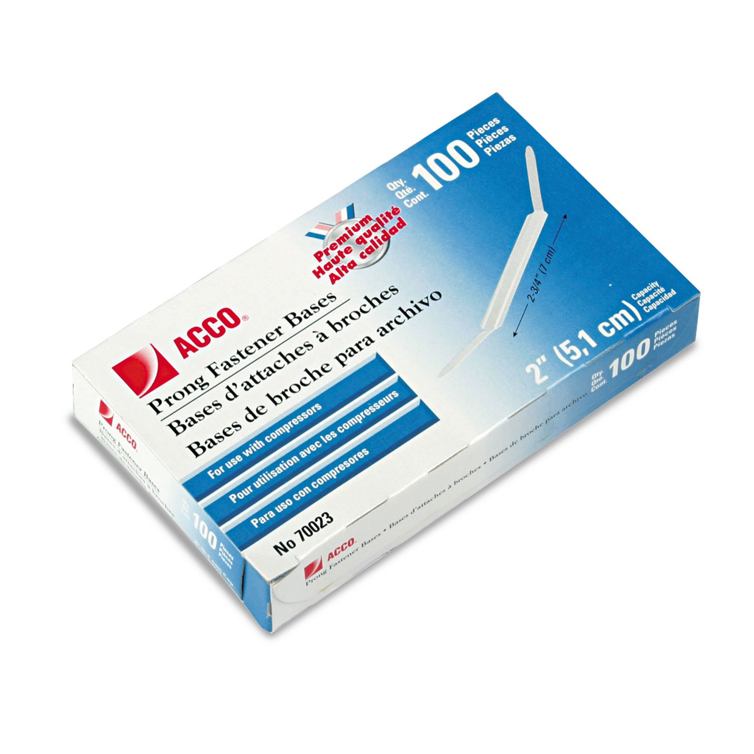 Amazon.com : ACCO 70023 Fastener Bases,2-3/4-Inch C-C Prongs,2-Inch ...