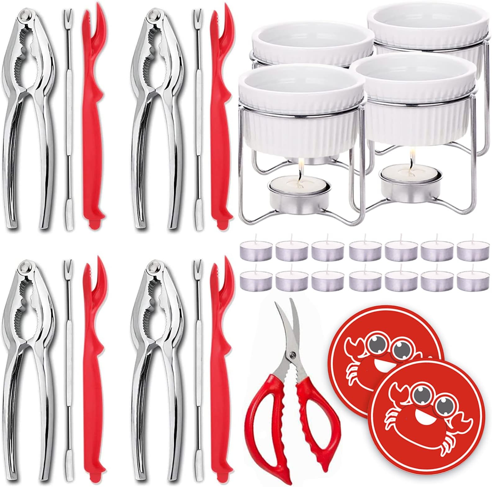 Amazon.com: Crab Leg Crackers and Tools - 7 Piece Seafood Tools Upgrade ...
