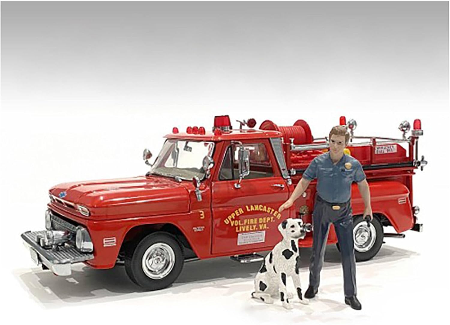 Amazon.com: American Diorama Firefighters Fire Dog Training Figures ...
