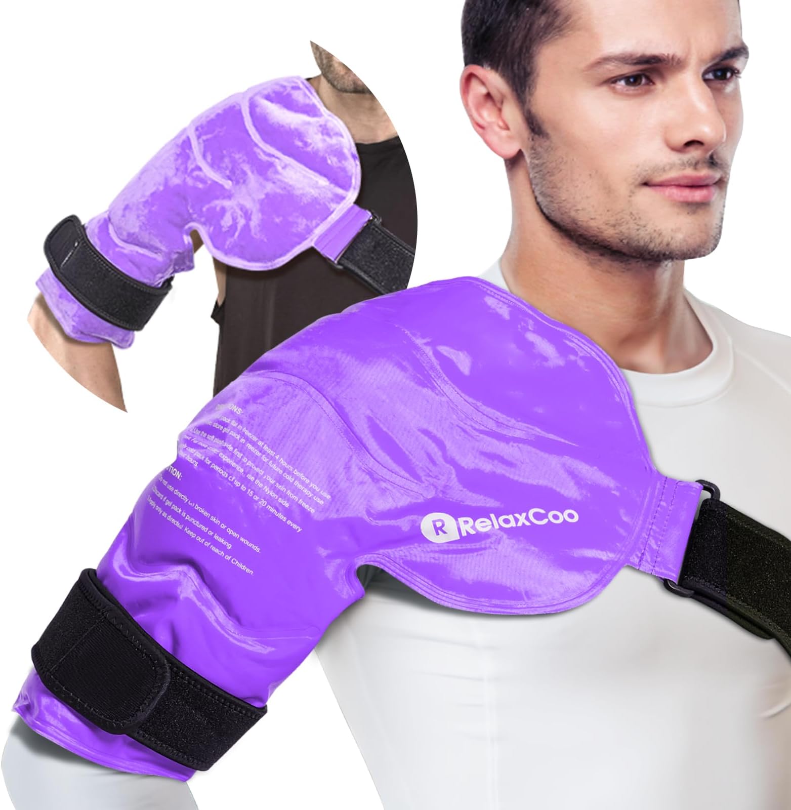 Amazon.com: Fittest Pro Shoulder Ice Pack Wrap, HSA or FSA Eligible ...