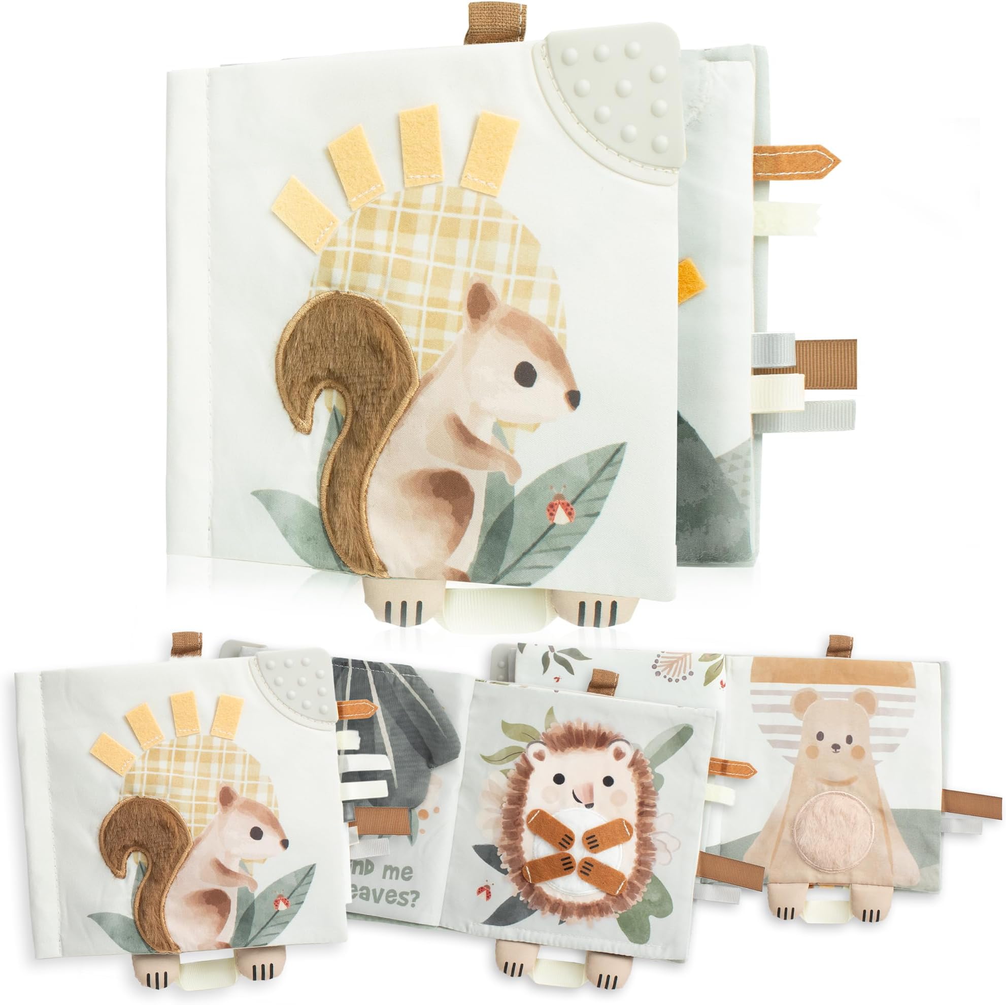 Amazon.com : ZICOTO Soft Baby Book with Touch and Feel Pages - Cute ...