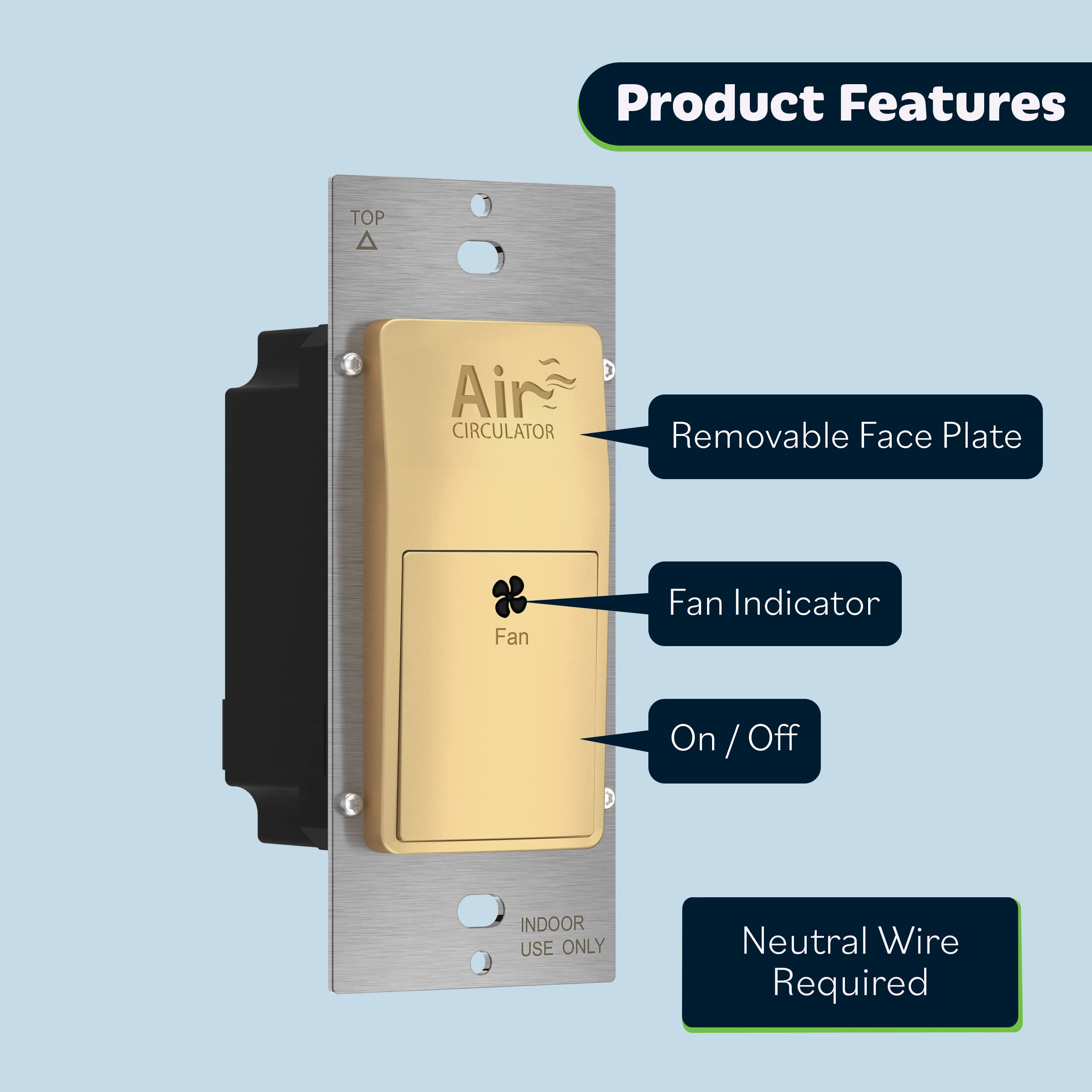 Snapklik.com : Air Circulator Timer Switch, Neutral Wire Required ...