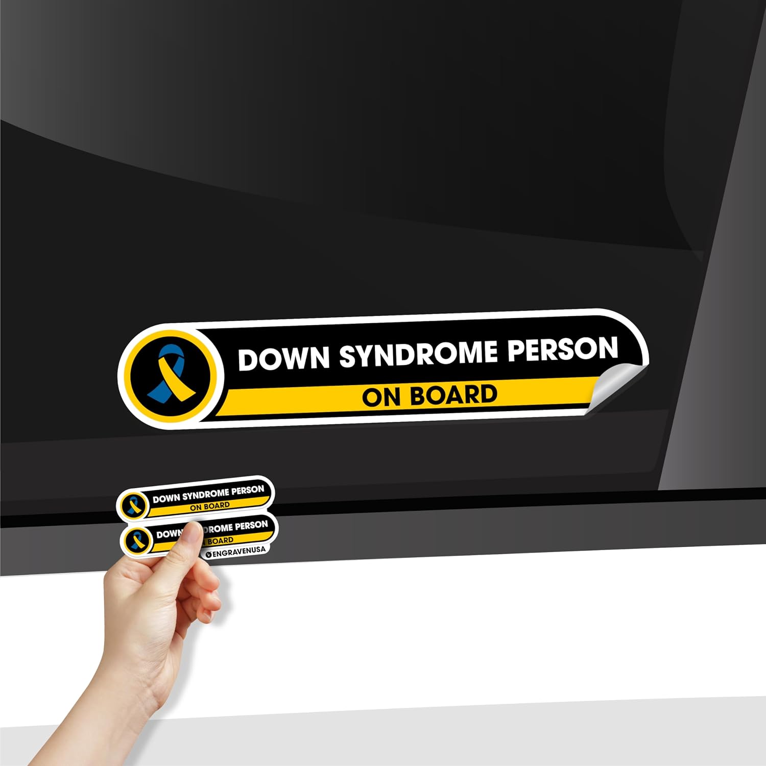 Amazon.com - Down Syndrome Person on Board Small Stickers | Down ...