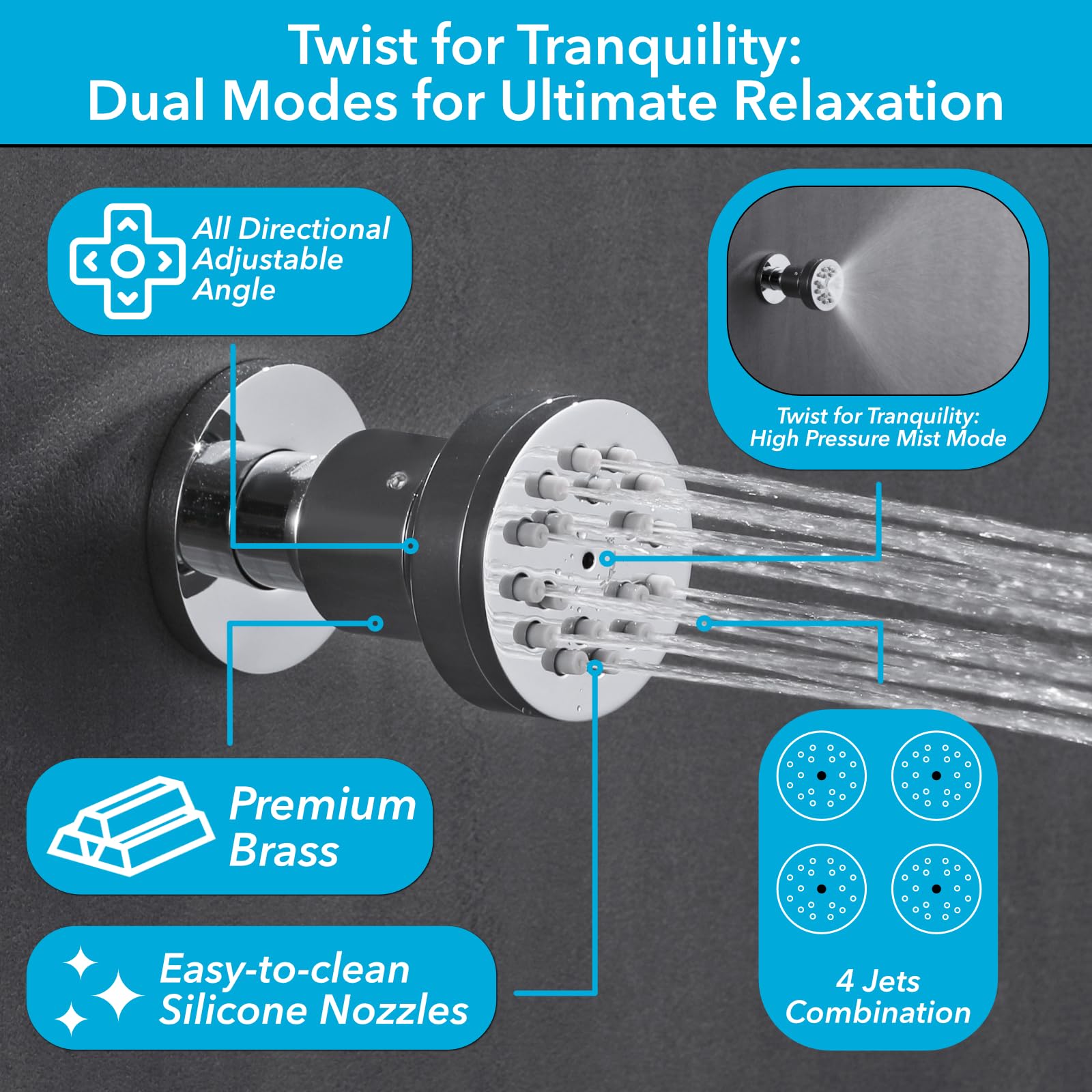 Snapklik.com : VANFOXLE Shower Faucet Set Chrome Shower System,Push Button Diverter Shower Faucet