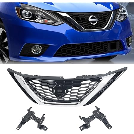 Amazon.com: KARPAL Bumper Upper Grille Grill Assembly Front Compatible ...