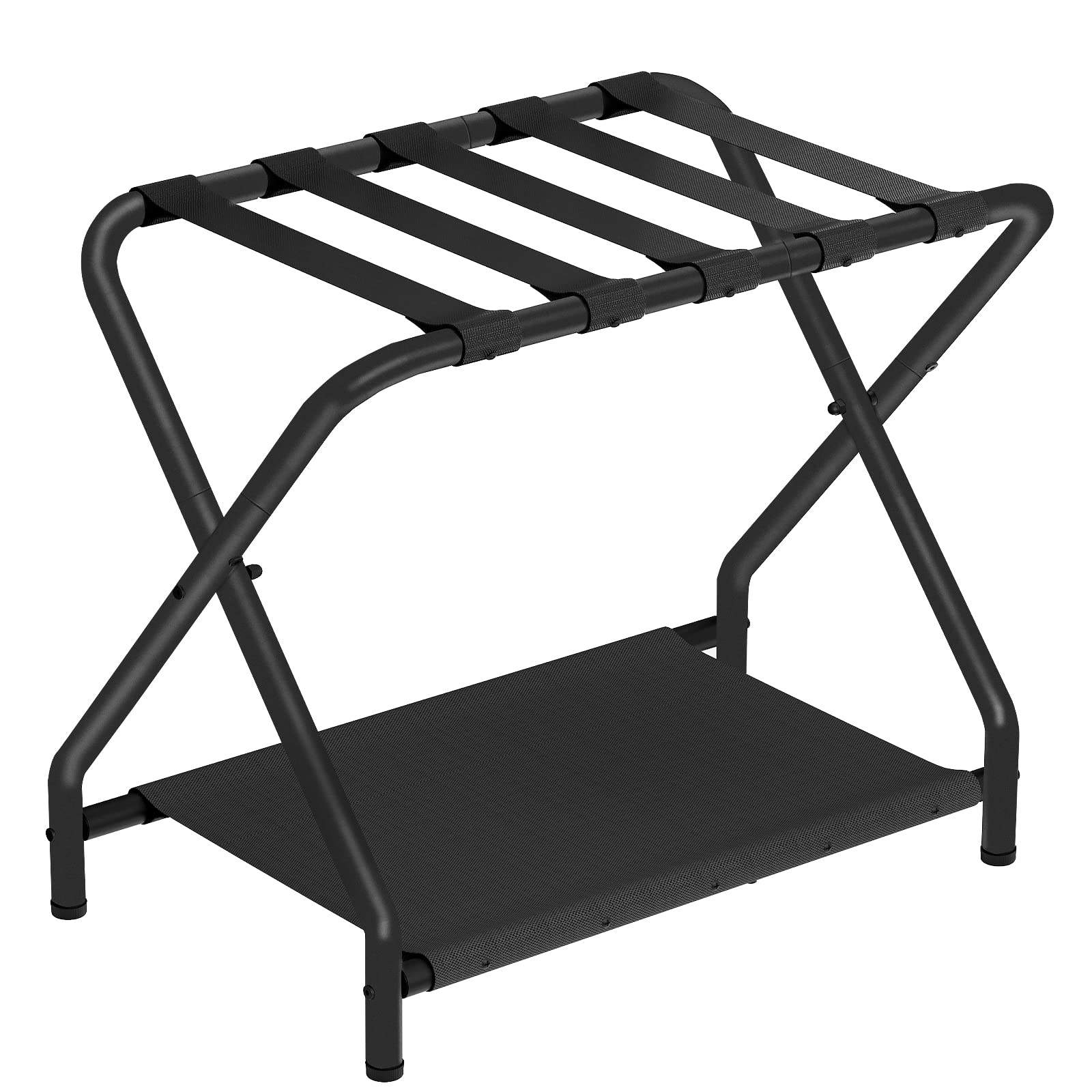 Amazon.com: HOOBRO Luggage Rack, Folding Suitcase Stand with Fabric ...
