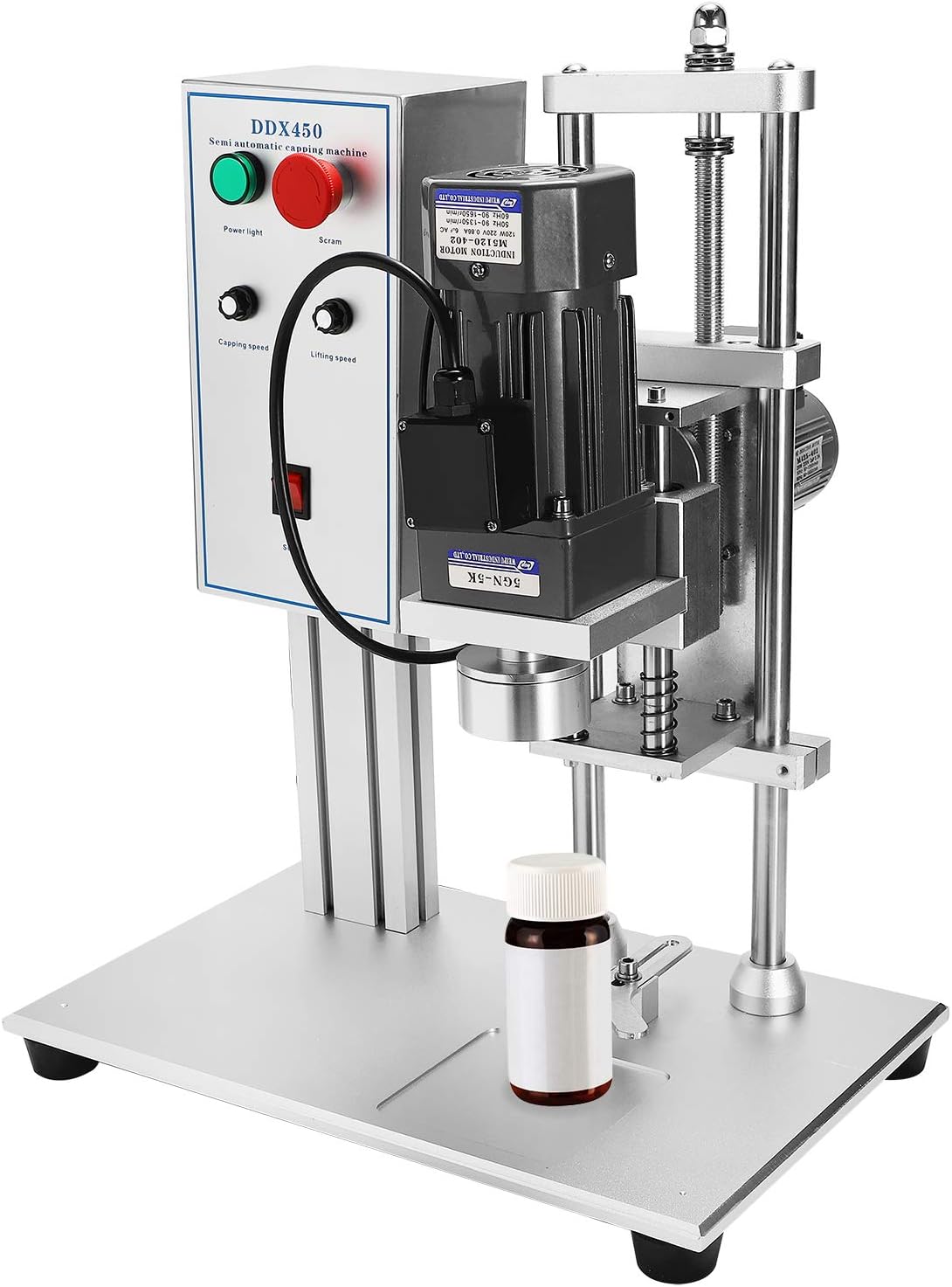 CGOLDENWALL Desk Type Bottle Capper Automatic Capping Machine Round ...