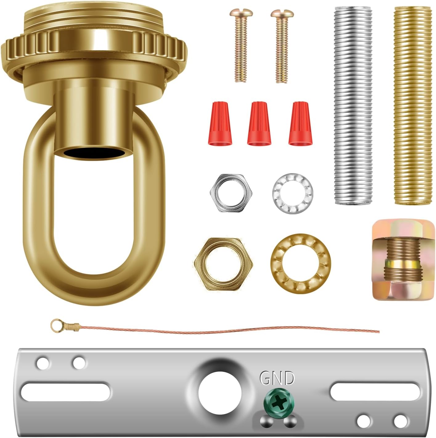 ECUDIS Light Fixture Cross Bar Kit, 1/4 IP Center Lamp Screw Collar ...