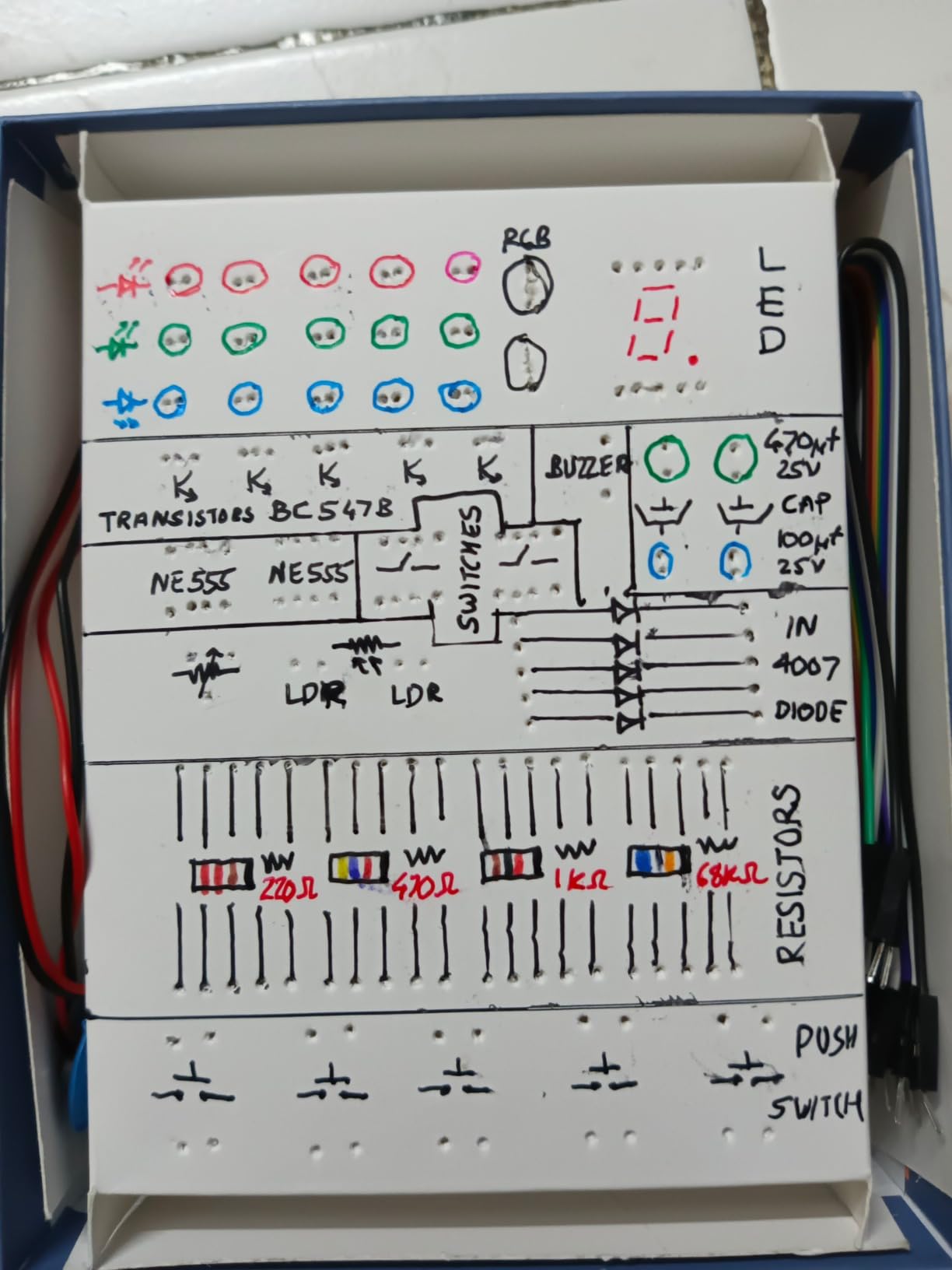 Electrobot Starter Kit (70 ITEMS) 20+ DIY Projects with Electronics ...
