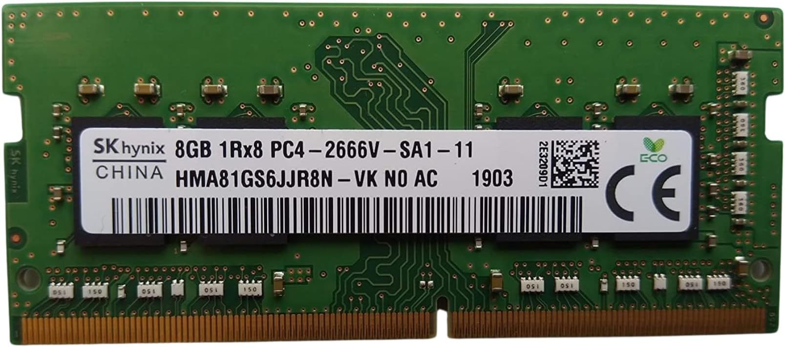 SK HYNIX 8GB 2666MHz HMA81GS6JJR8N-VK Sodimm Memory Module : Amazon.it ...