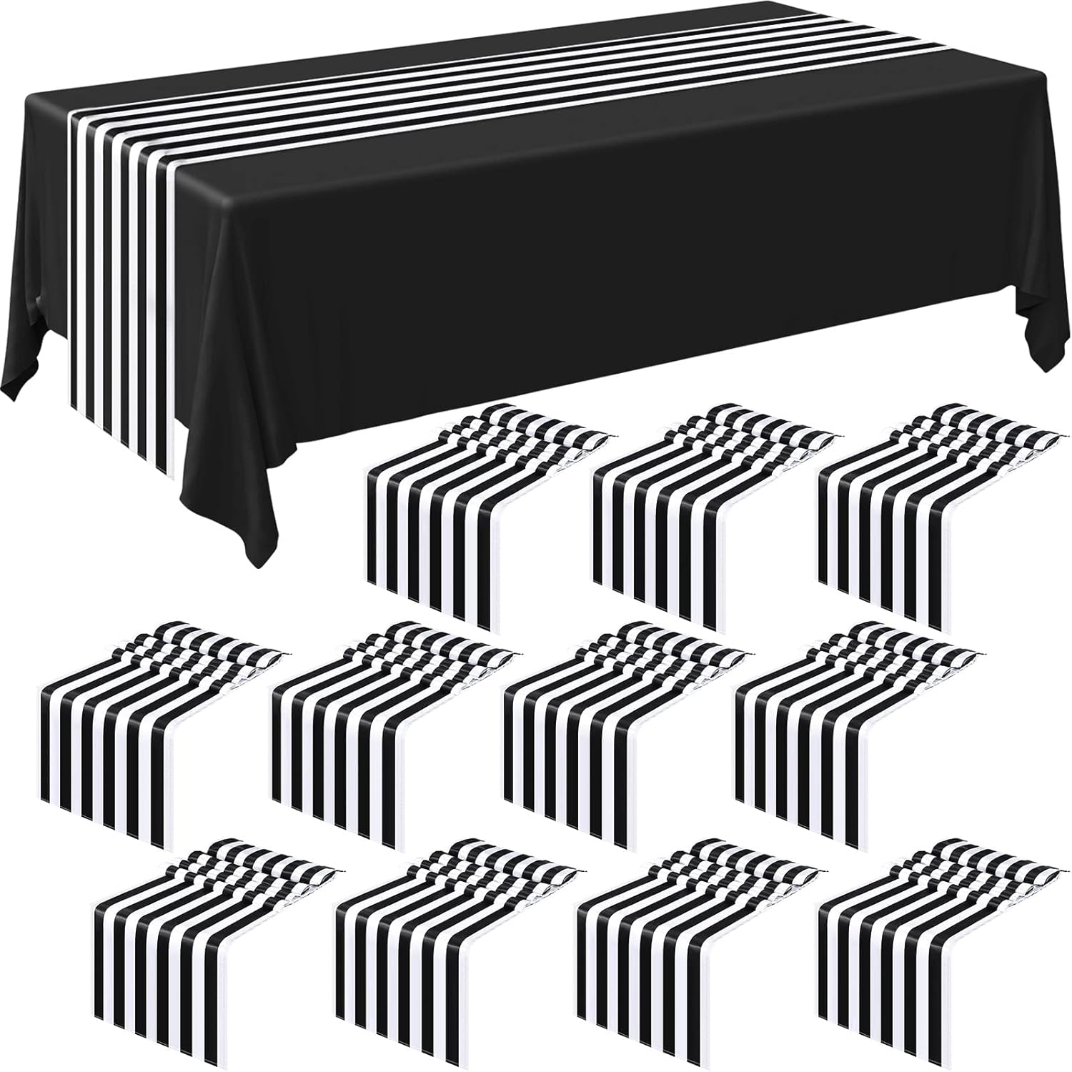 Amazon.com: Striped Table Runner Polyester Decor Striped Design Modern ...