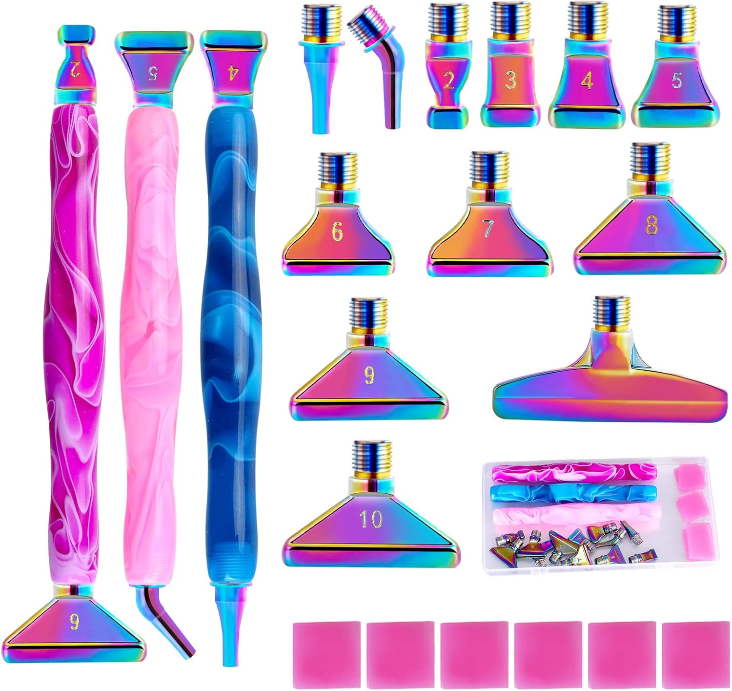 Amazon.com: DoreenBow 21Pcs Diamond Painting Metal Tips Screw Thread ...