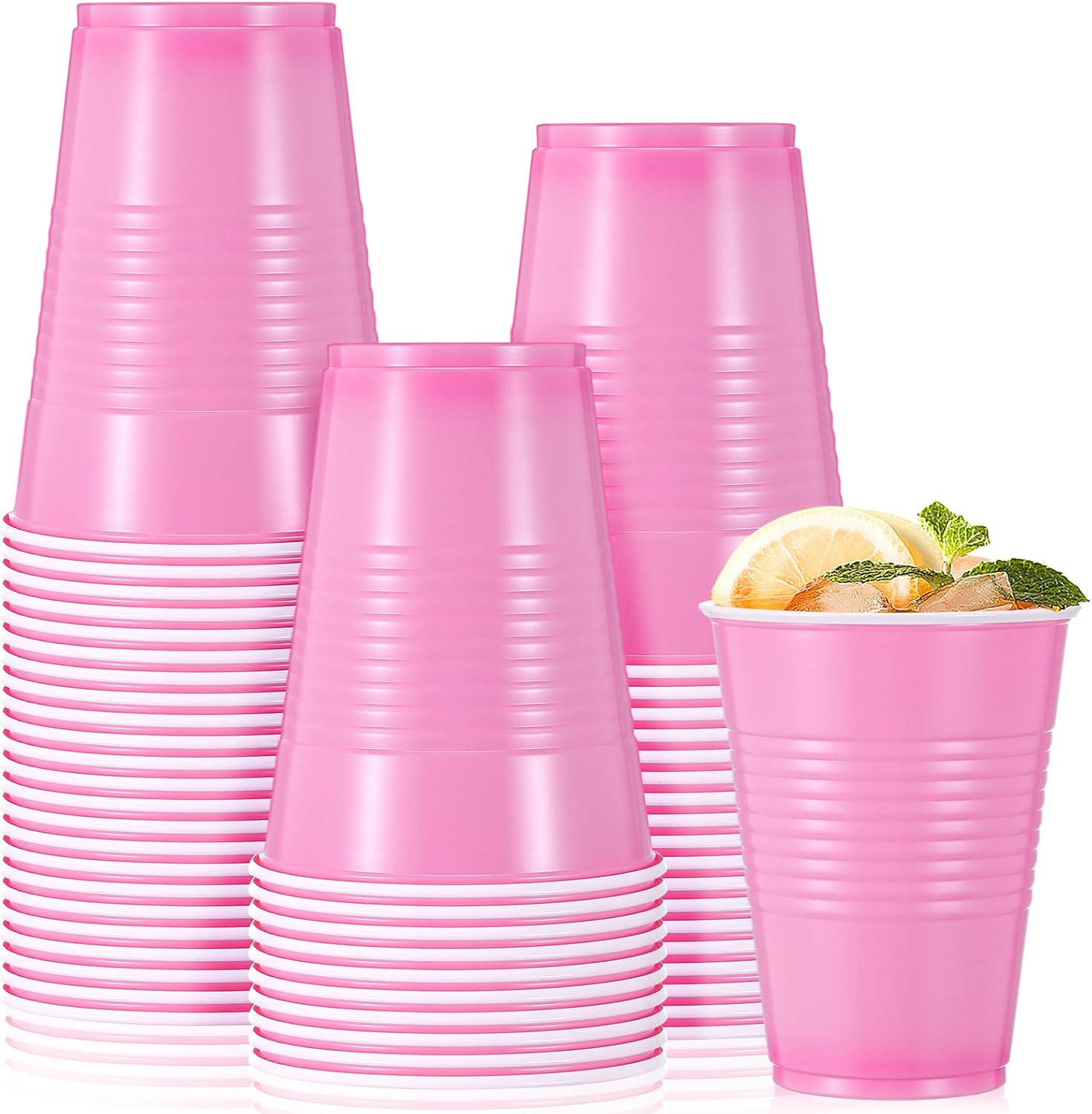 Amazon.com: Mifoci 50 Pcs 16 oz Plastic Disposable Cups Plastic ...
