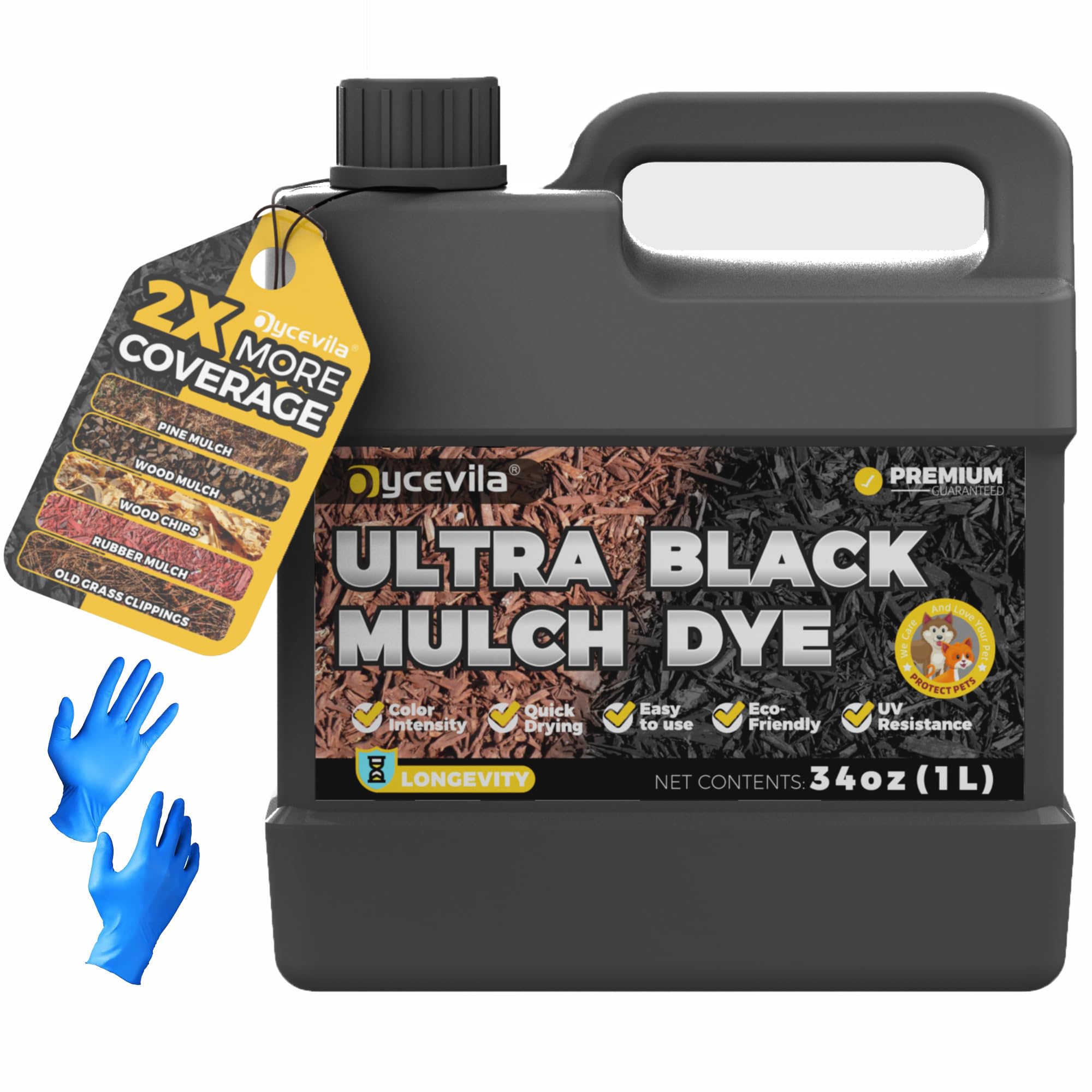 Snapklik.com : 32oz Concentrated Ultra Black Mulch Dye