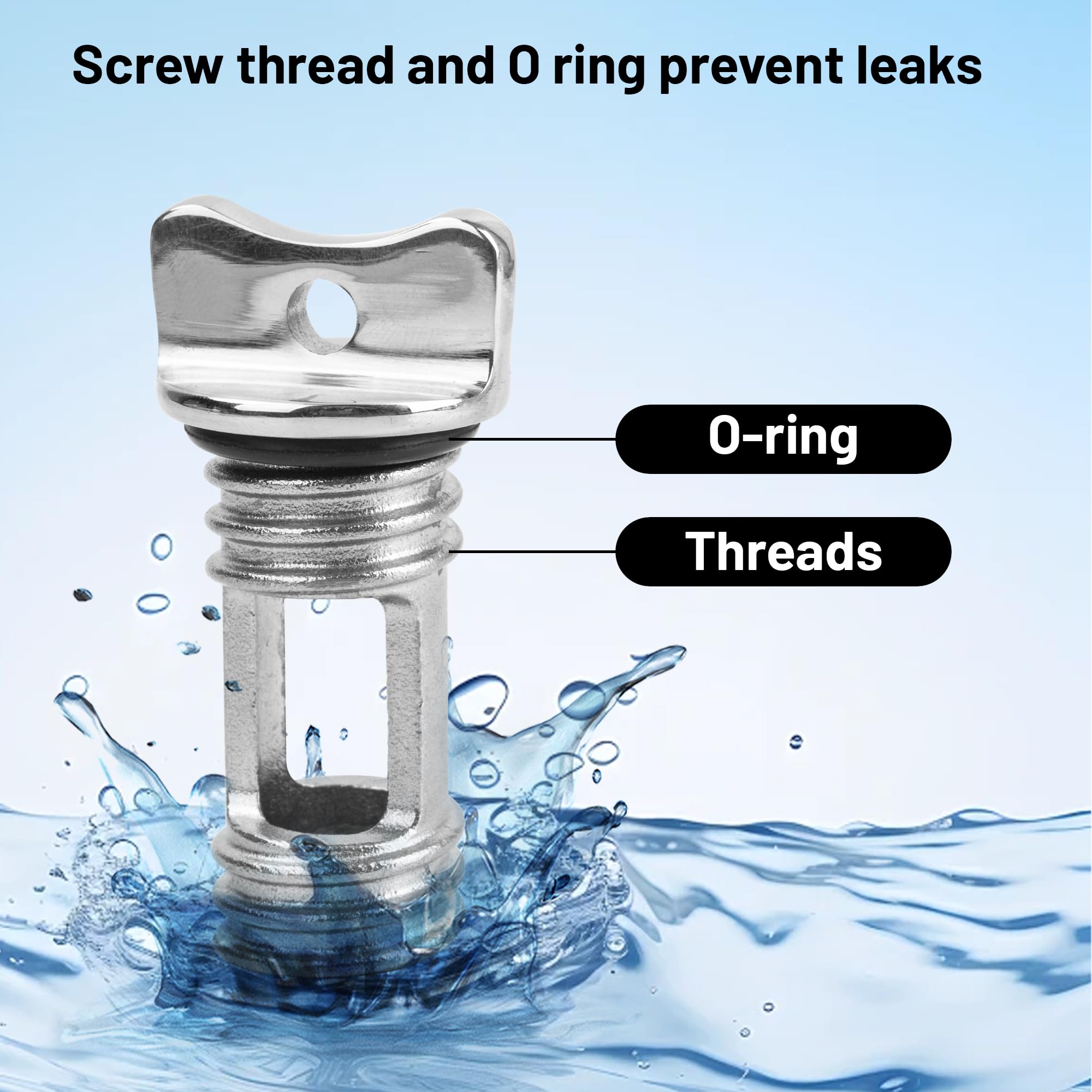 Boat Transom Plug Hole To Seal Stainless Steel Oval Garboard Transom