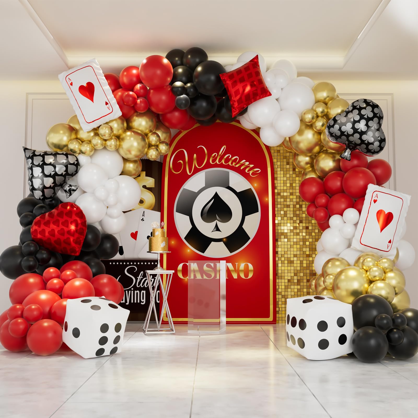 Las Vegas Theme Balloon Decor Little S Party