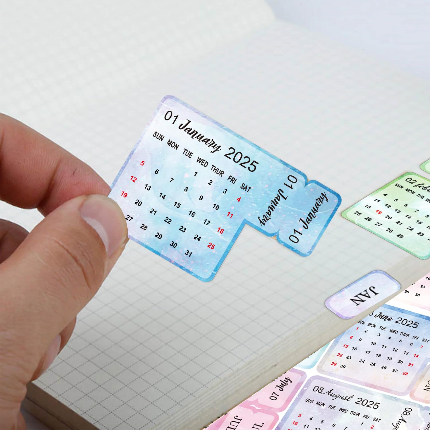 Snapklik.com : 2025 Schedule Calendar Stickers Monthly Planner Adhesive ...