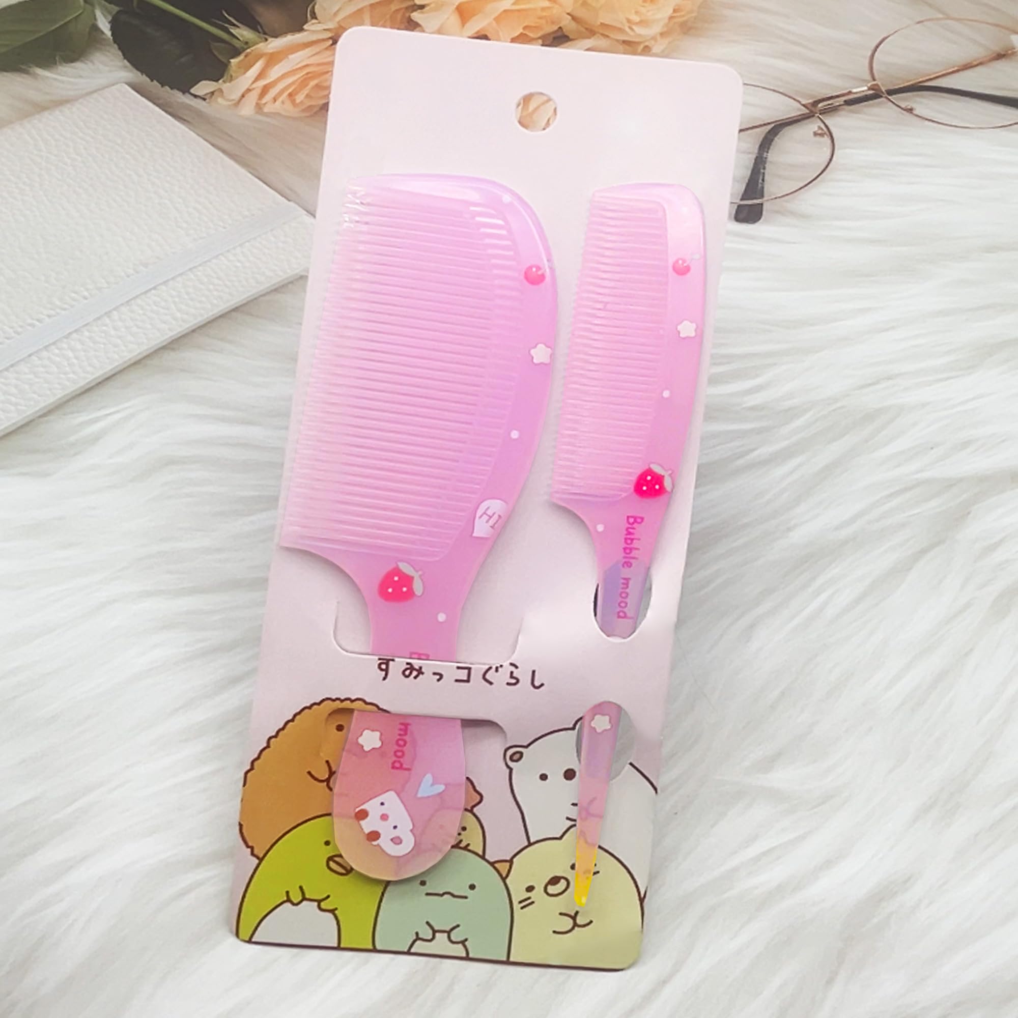 Amazon.com : Small Cute Hair Comb,2 Piece Mini Hair Comb Set Fine Tooth ...