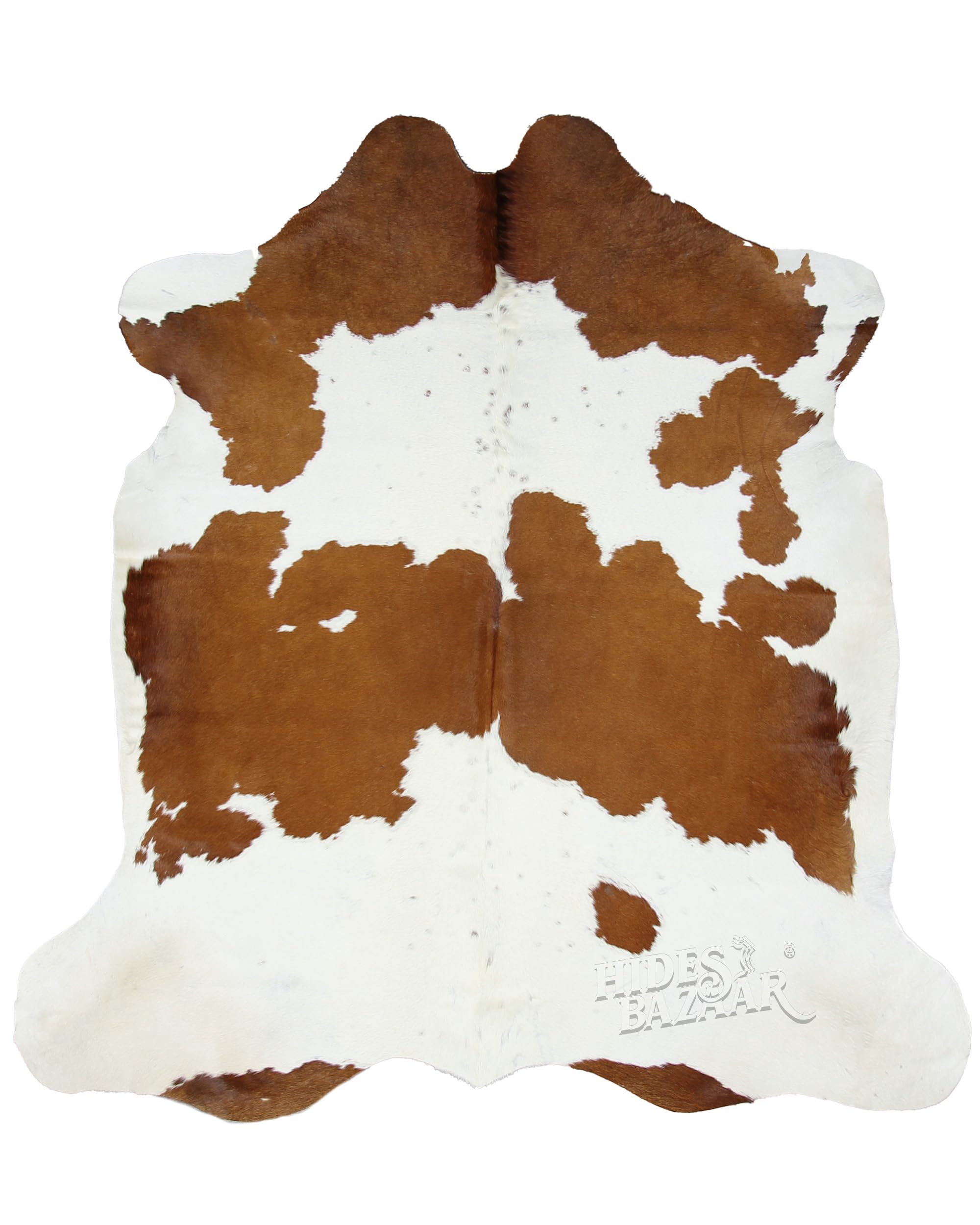 Amazon.com: HIDES BAZAAR Classic Brown and White Cowhide Rug Premium ...