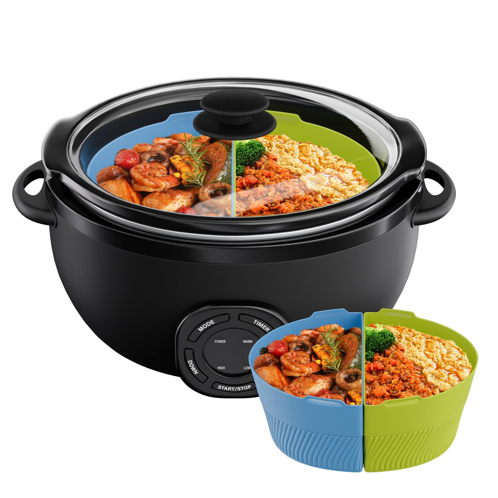 Amazon.com: spoonlemon 7 Quart Slow Cooker, Electric Slow Cooker Oval ...