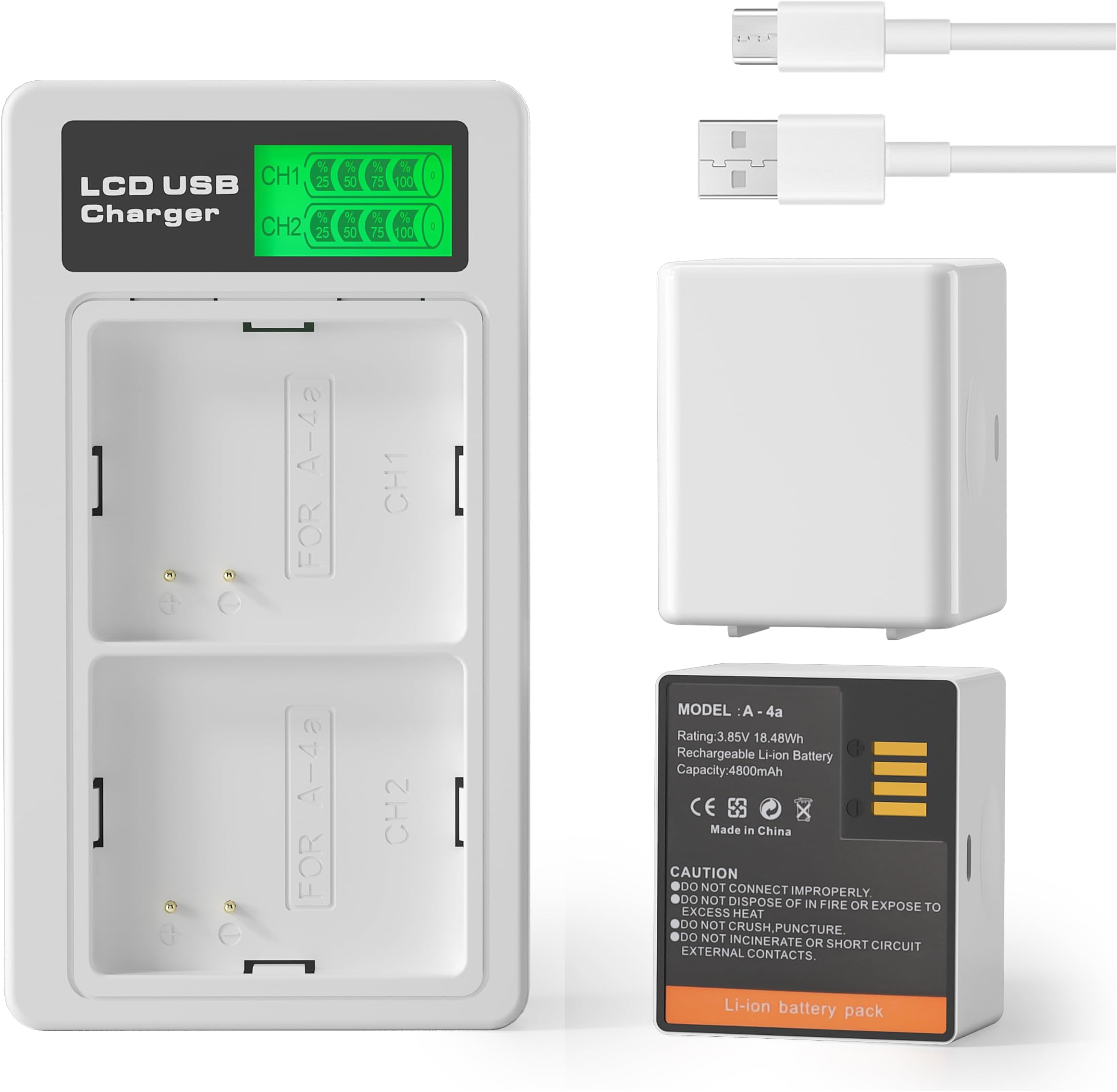 Amazon.com: 2 Pack A-4a Rechargeable Batteries Compatible with Arlo Pro ...