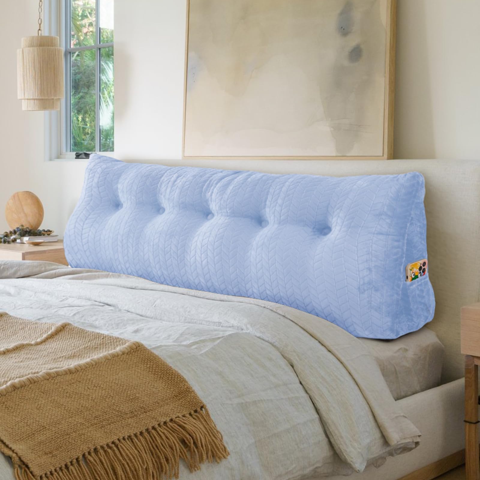 Amazon.com: Sasttie Wedge Pillow Headboard King Size, Triangle ...