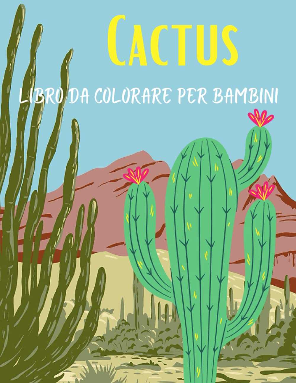 Cactus Libro Da Colorare Per Bambini Libro Di Cactus Simpatico ...