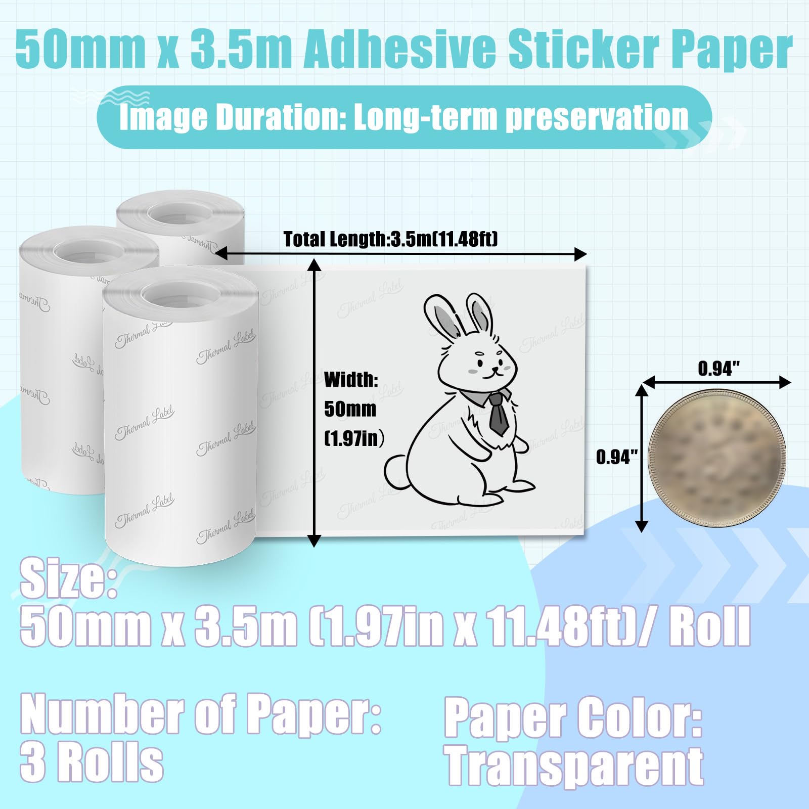 Snapklik.com : HD Clear Sticker Paper For M02 Printer M02S/M02Pro/M03 ...