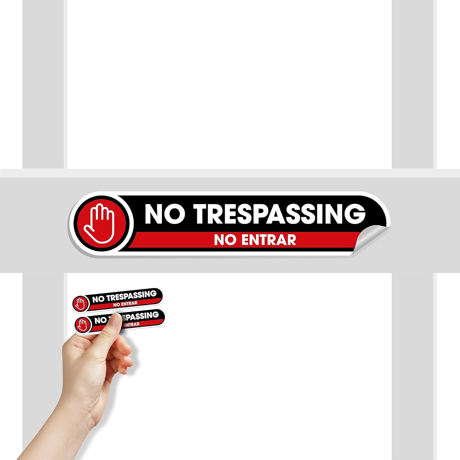 Amazon.com : Bilingual Small No Trespassing Signs Private Property ...