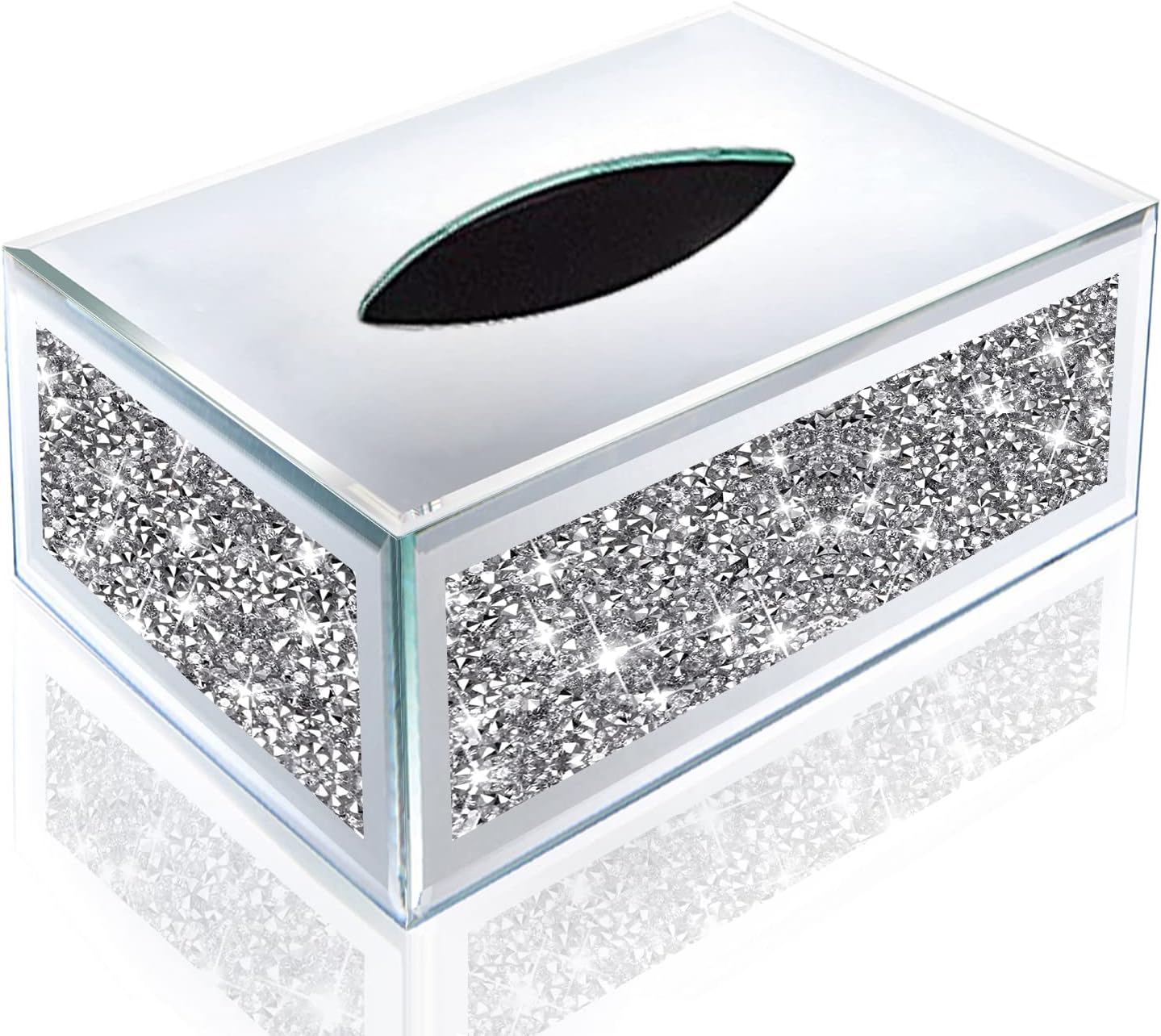 Amazon.com: Glass Crystal Tissue Box,Silver Luxury Tissue Holders ...