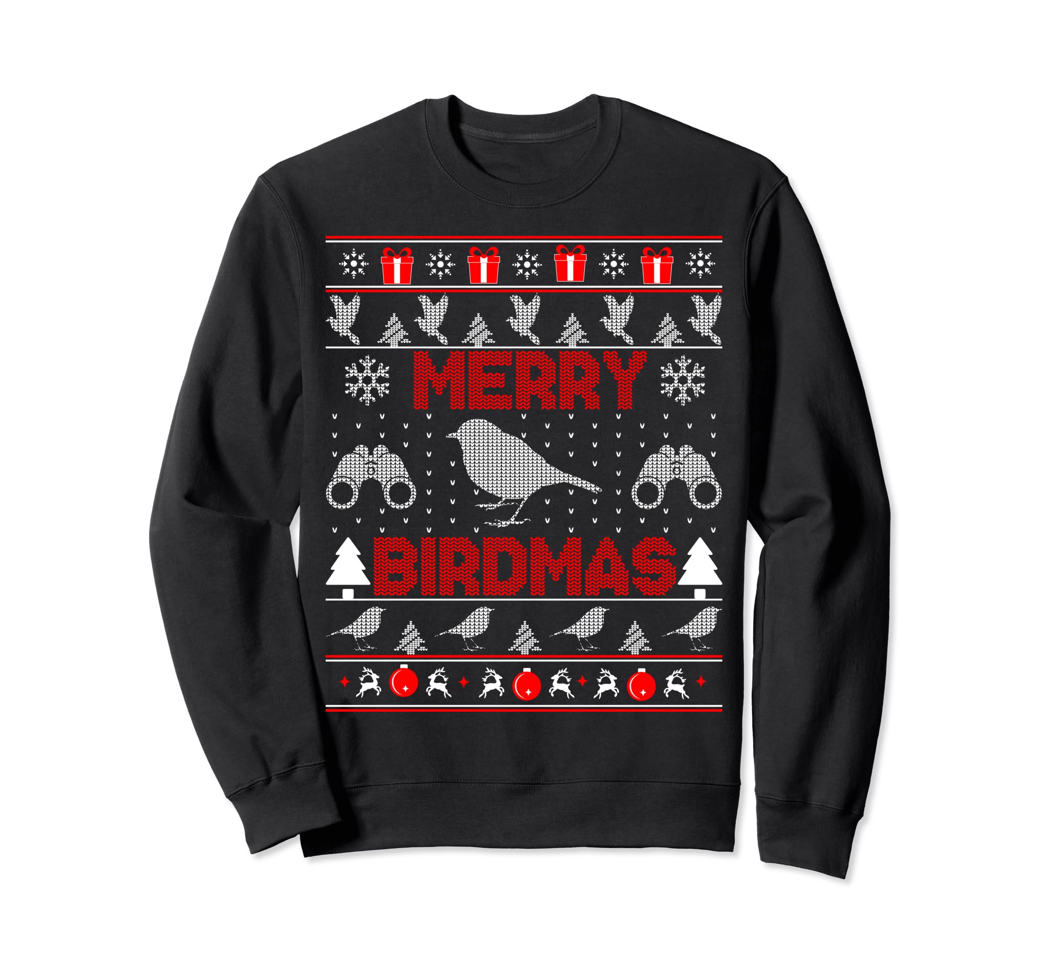 Amazon.com: Bird Watching Christmas Birding Merry Birdmas Ugly Sweater ...