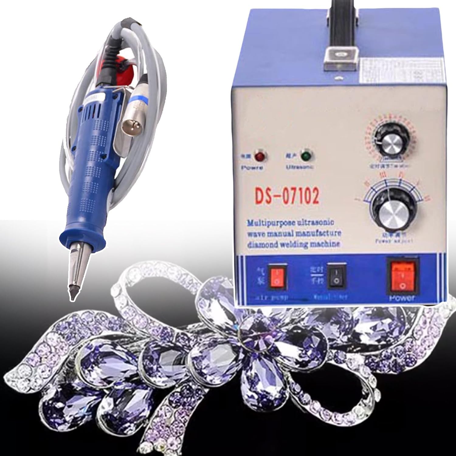 Amazon.com: uweione Hotfix Rhinestone Applicator,Pearl Setting Machine ...