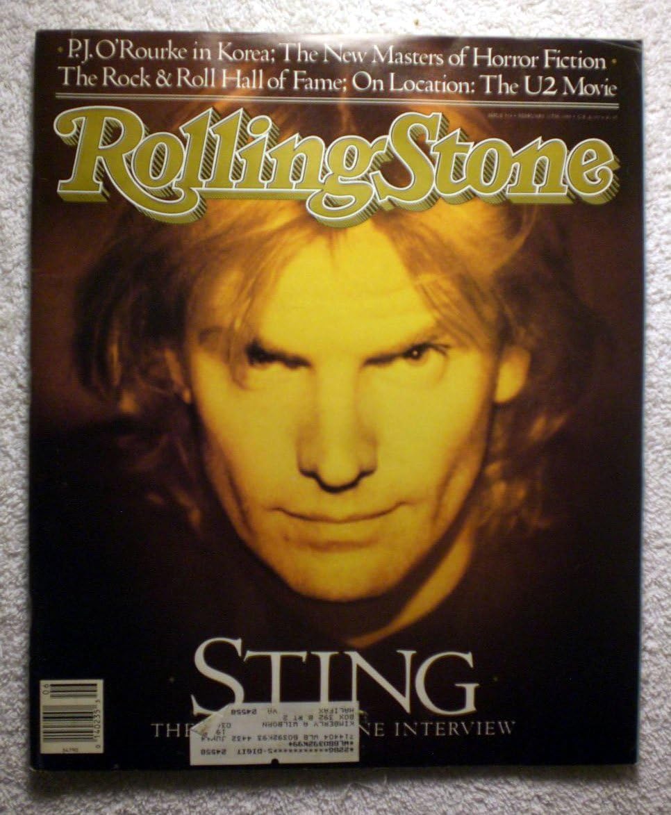 Sting - Rolling Stone Magazine - #519 - February 11, 1988 – The U2 ...
