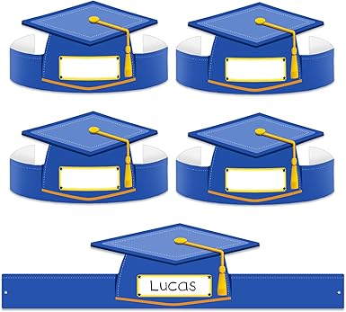 WhatSign Preschool Graduation Paper Cap Graduation Paper Hats for Kids ...
