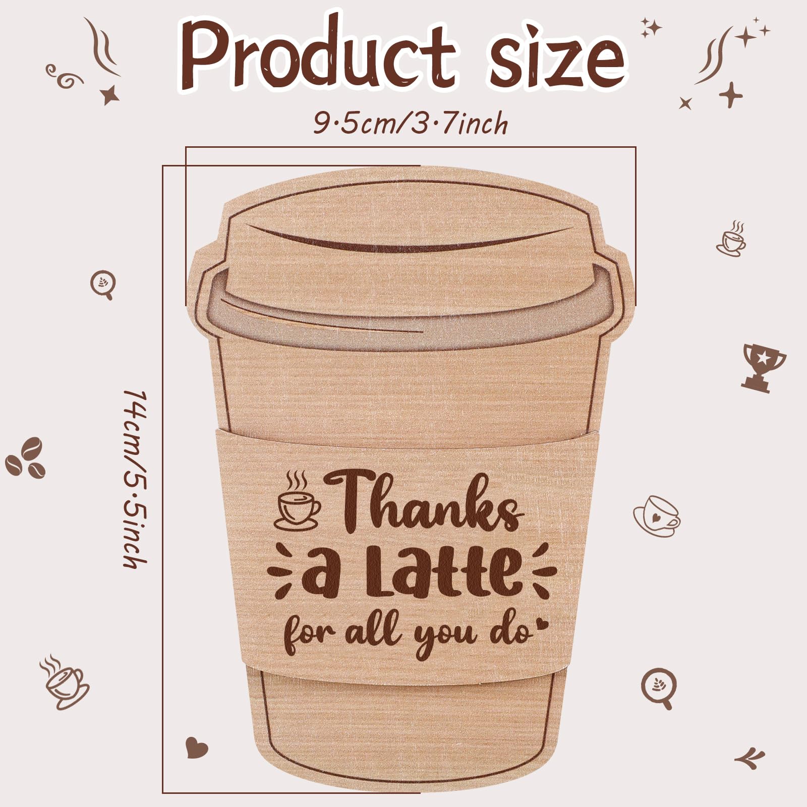 Snapklik.com : 8 Pcs Employee Thank You Coffee Gift Card Holder Thanks ...