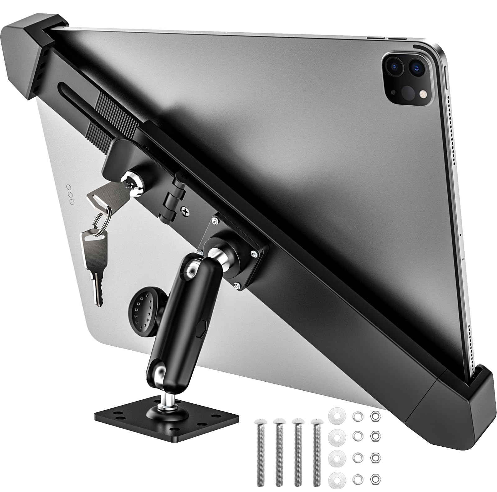 Amazon.com: Dosvsi Security Car Tablet Mount, Industrial Heavy Duty ...