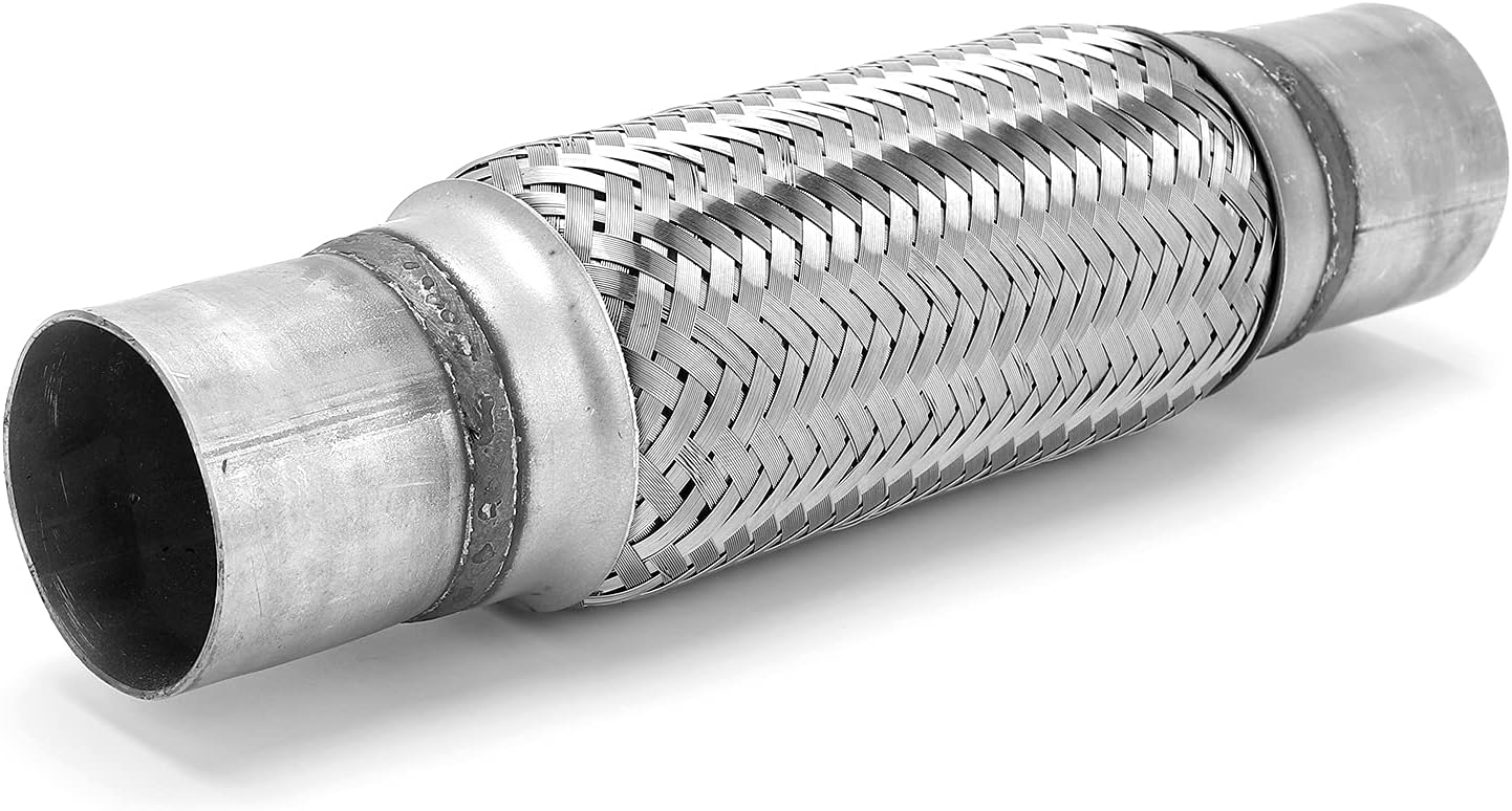 Stainless Steel Exhaust Flex Pipe, 2.25x12in Woven Exhaust Repair ...