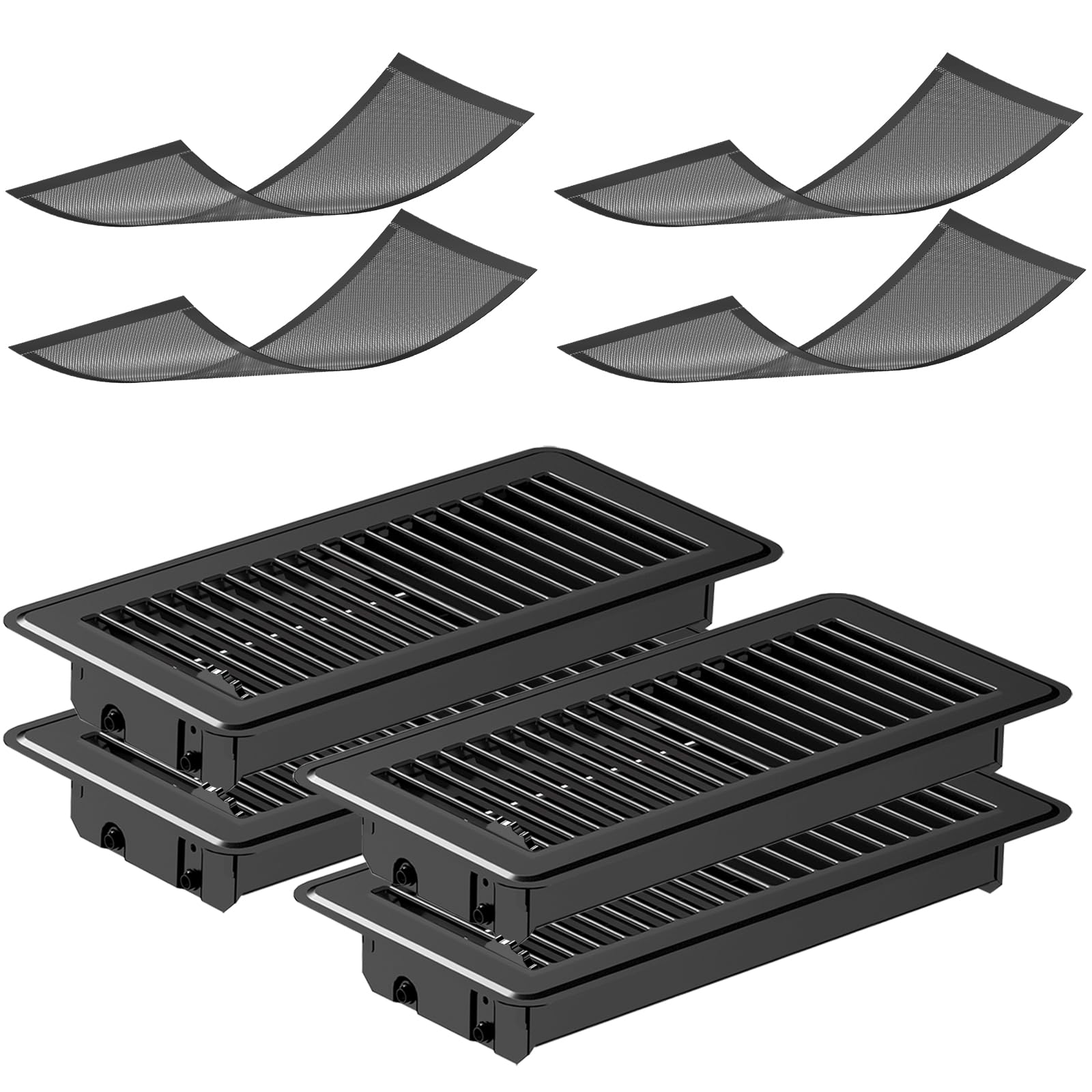 Hon&Guan 4x10 Floor Register, Heavy Duty Walkable Floor Vent Easy ...