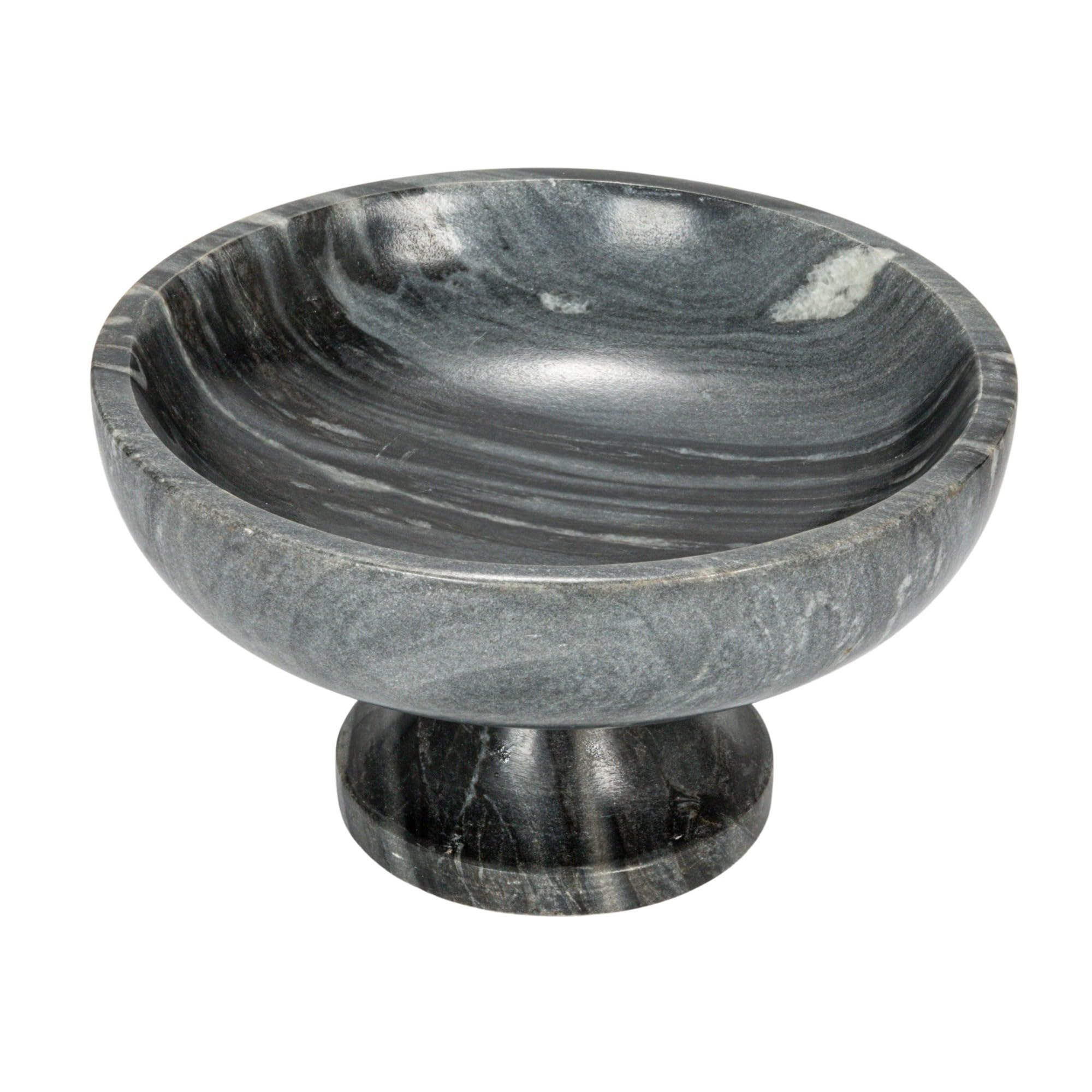 Amazon.com: Bloomingville Marble Food Pedestal Bowl, Grey