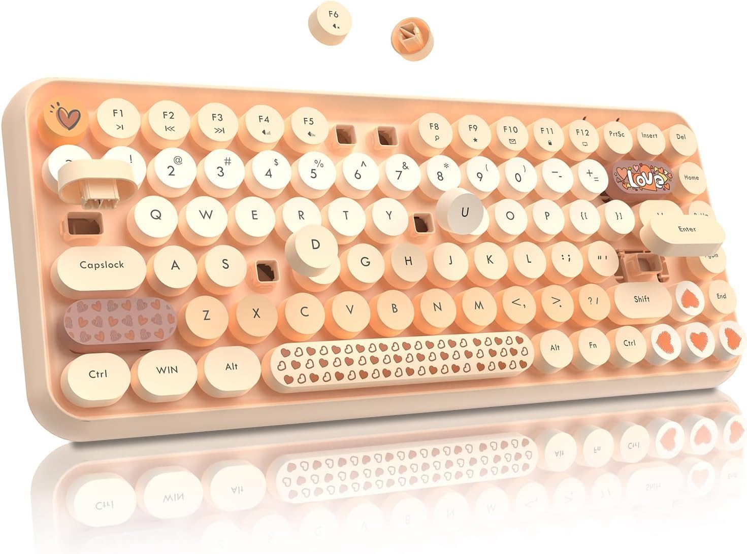 Amazon.com: Wireless Bluetooth Computer Typewriter Keyboard Portable ...