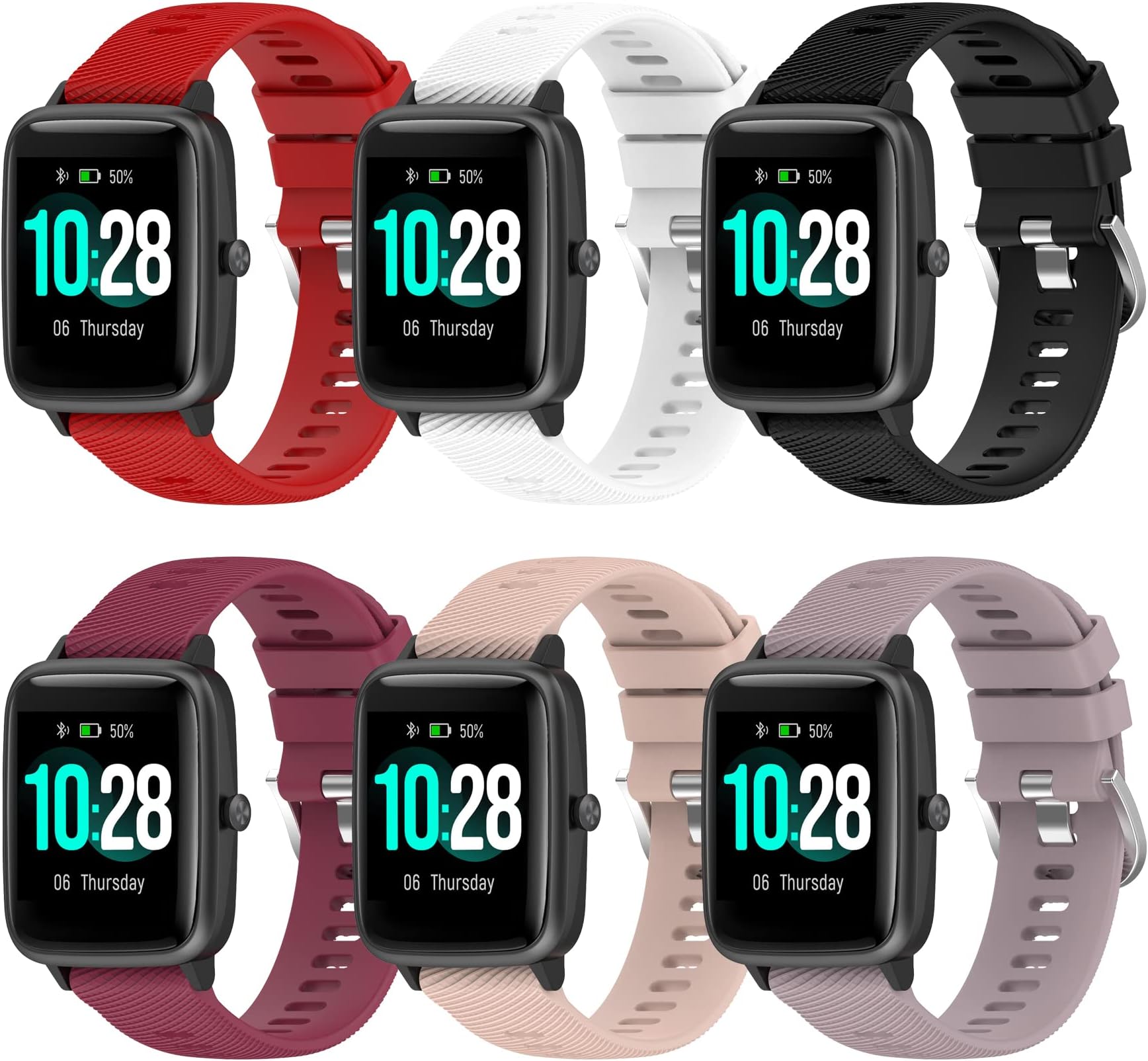 RuenTech 6er-Pack Ersatzband Kompatibel mit ID205L Fitness Tracker Uhr ...