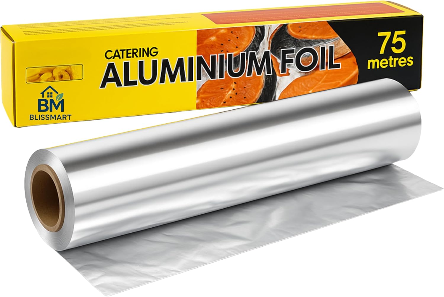 BlissMart Aluminium Foil Roll 30cm x 75m Tin Foil Kitchen Foil Premium ...