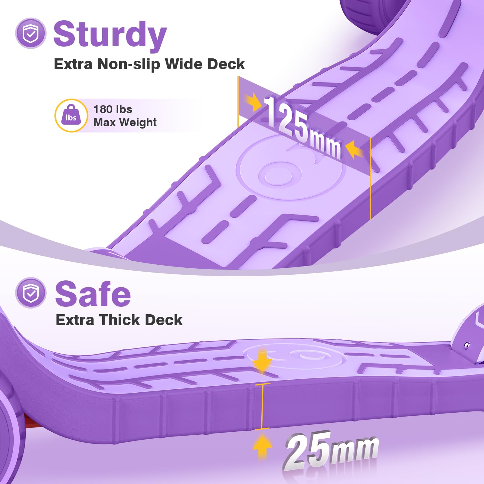 WAYPLUS 3 Wheel Scooter for Kids Ages 3+, 25mm Extra Thick Deck & Light ...